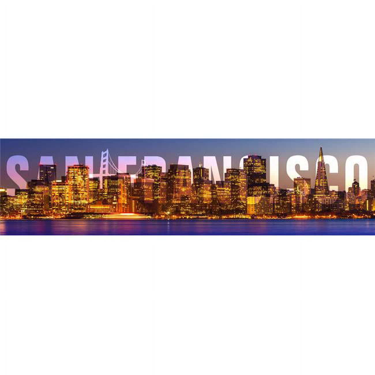 Past Time Signs PTS568 5 x 20 in. San Francisco Satin Metal Sign ...