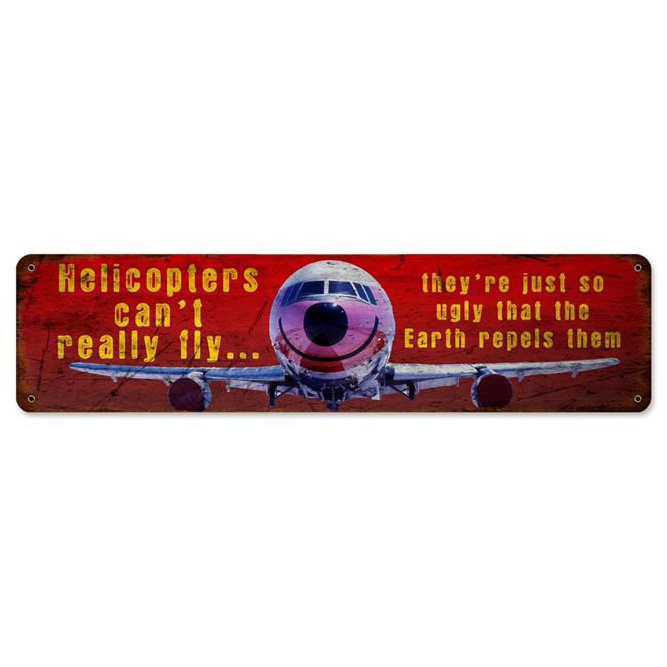 Past Time Signs PTS678 Ground Repels Them Satin Metal Sign - 20 x 5 in ...