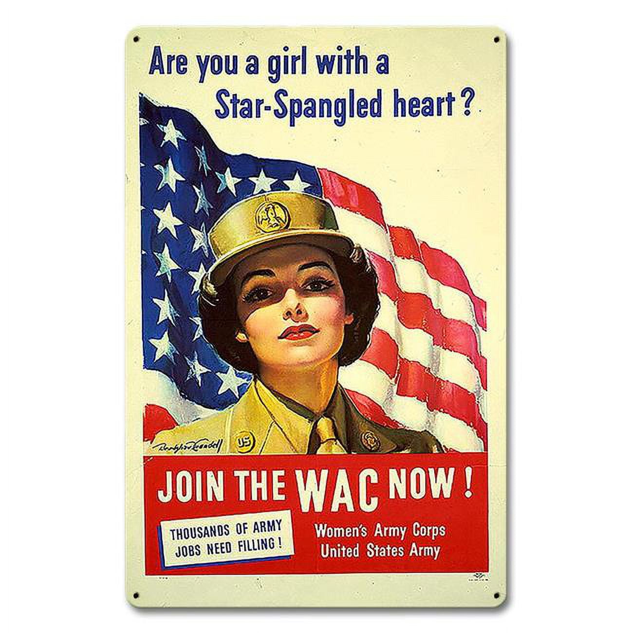 Past Time Signs PTS799 Are You Girl Star Spangled Satin Metal Sign - 12 ...