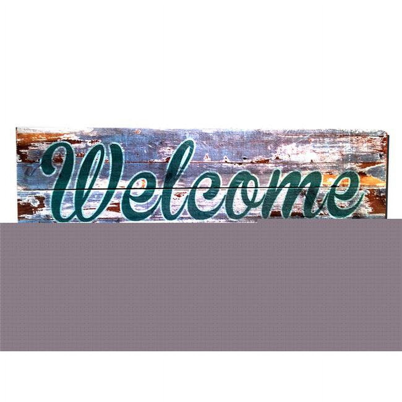 Past Time Signs PTSW005 Welcome Wood Green Wood Sign - Walmart.com