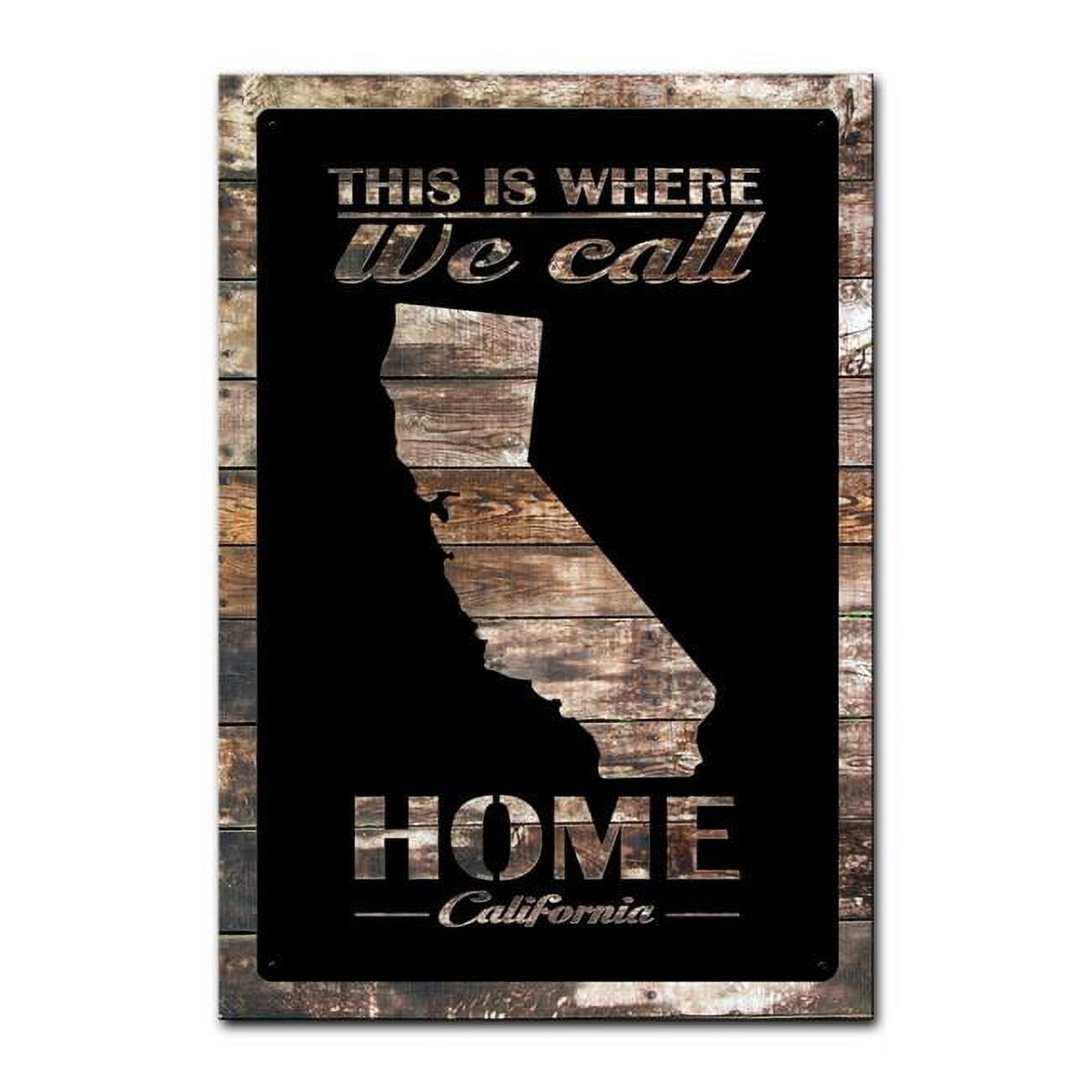 Past Time Signs PTSW011 18 x 26 in. Home California Shape With Wood ...