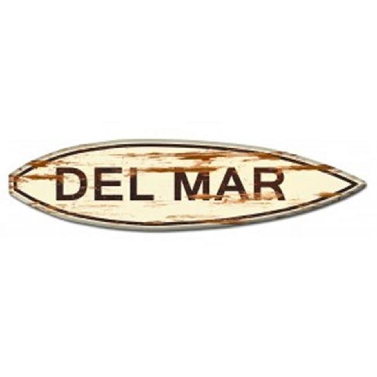 Past Time Signs PTSW060 21 x 5 in. Del Mar Surf Board Wood Print ...