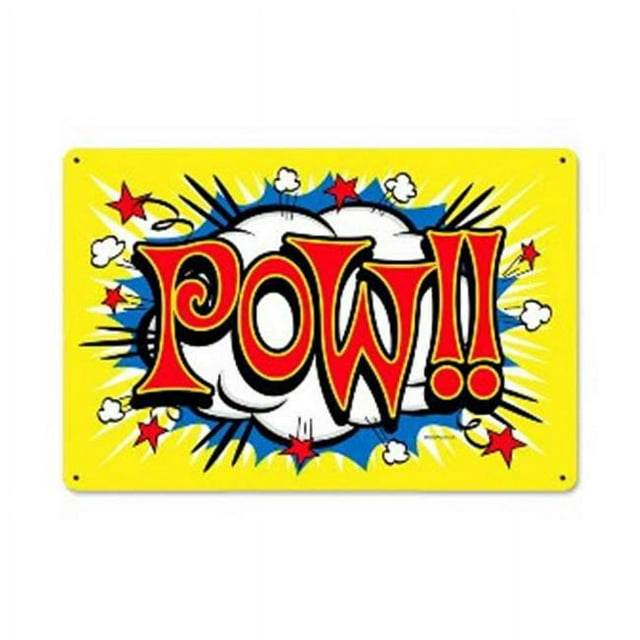 Past Time Signs RPC023 Pow Humor Metal Sign - Walmart.com