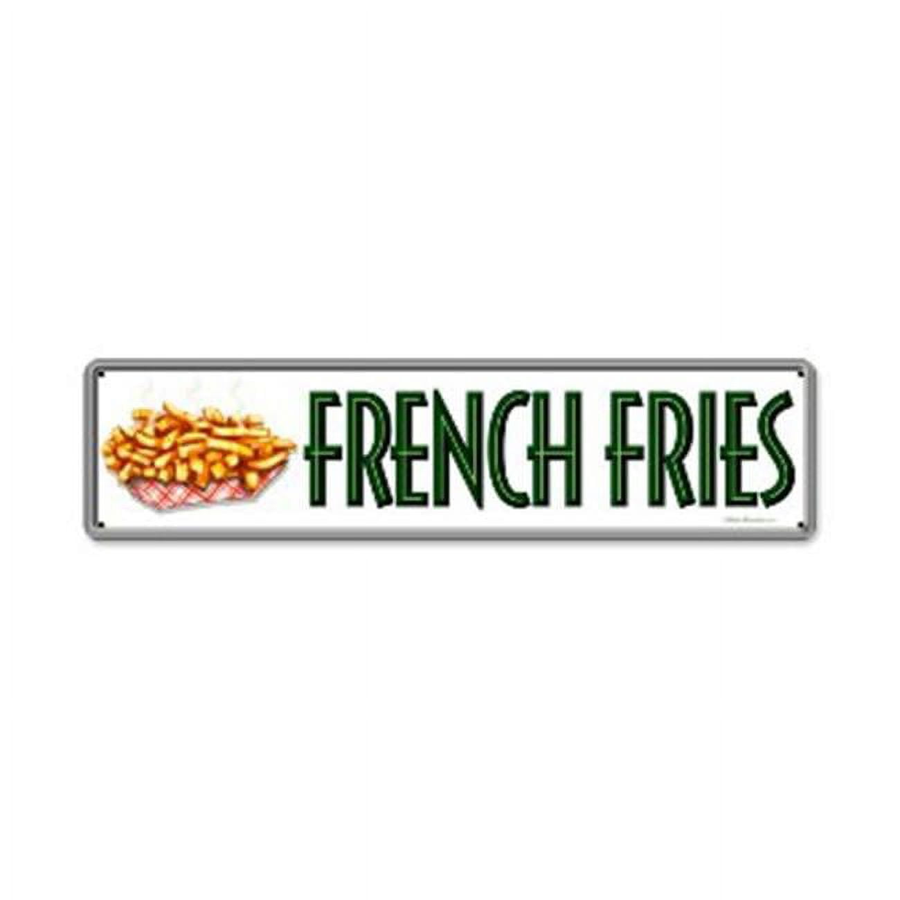 Past Time Signs RPC182 French Fries Food And Drink Metal Sign- 20 W X 5 ...