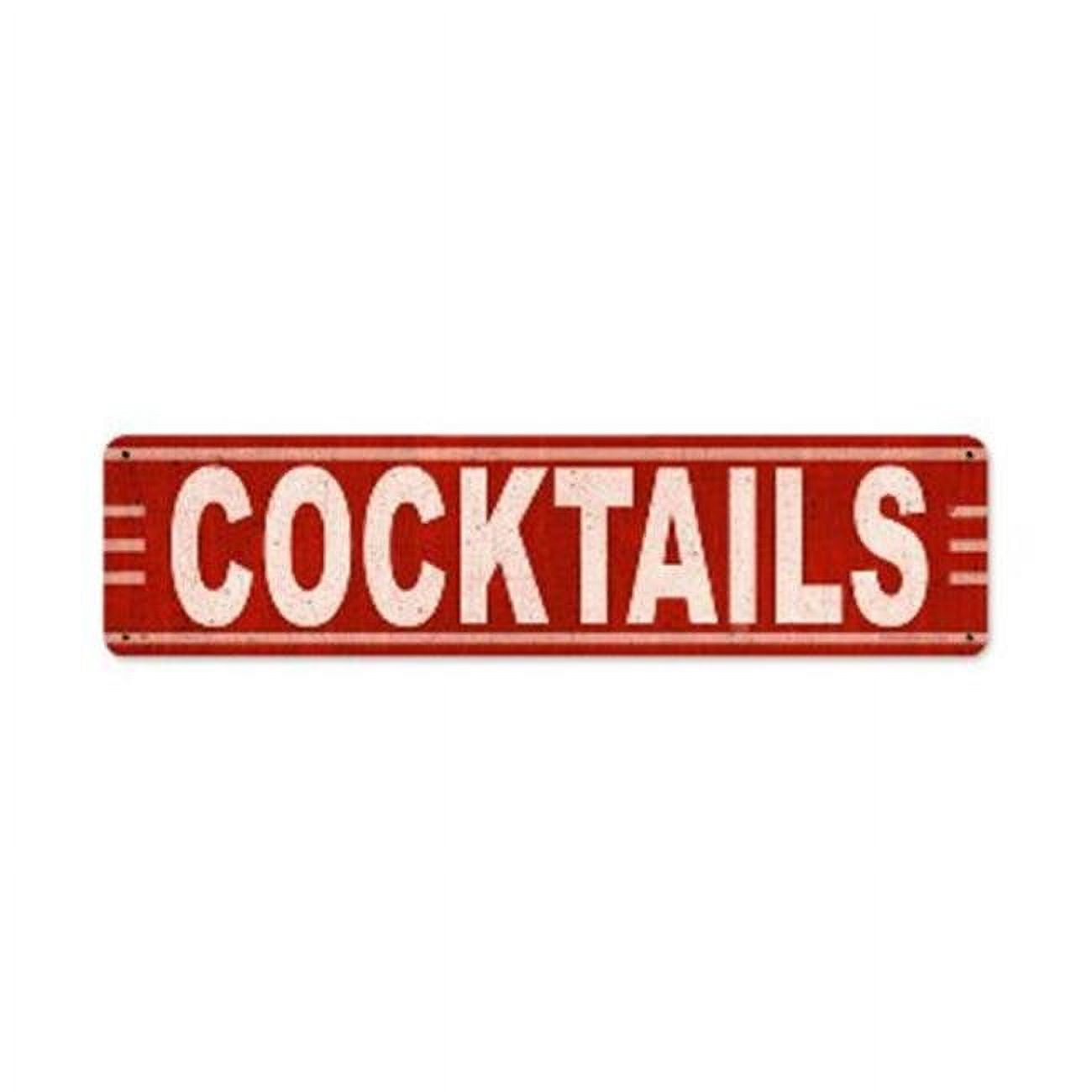 Past Time Signs RPC372 Cocktails Bar And Alcohol Metal Sign- 20 W X 5 H ...