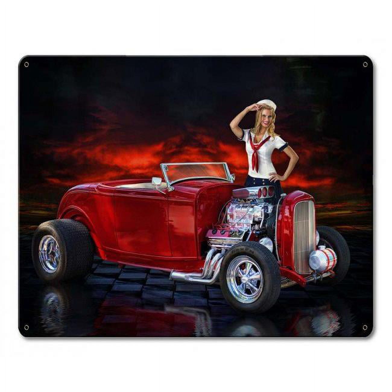 Past Time Signs RRS049 15 x 12 in. Rat Rod Studios Saluting America on ...