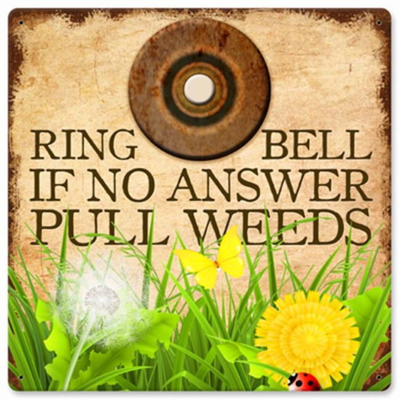 Past Time Signs Ring Bell Metal Sign - 12 x 12 in. - Walmart.com