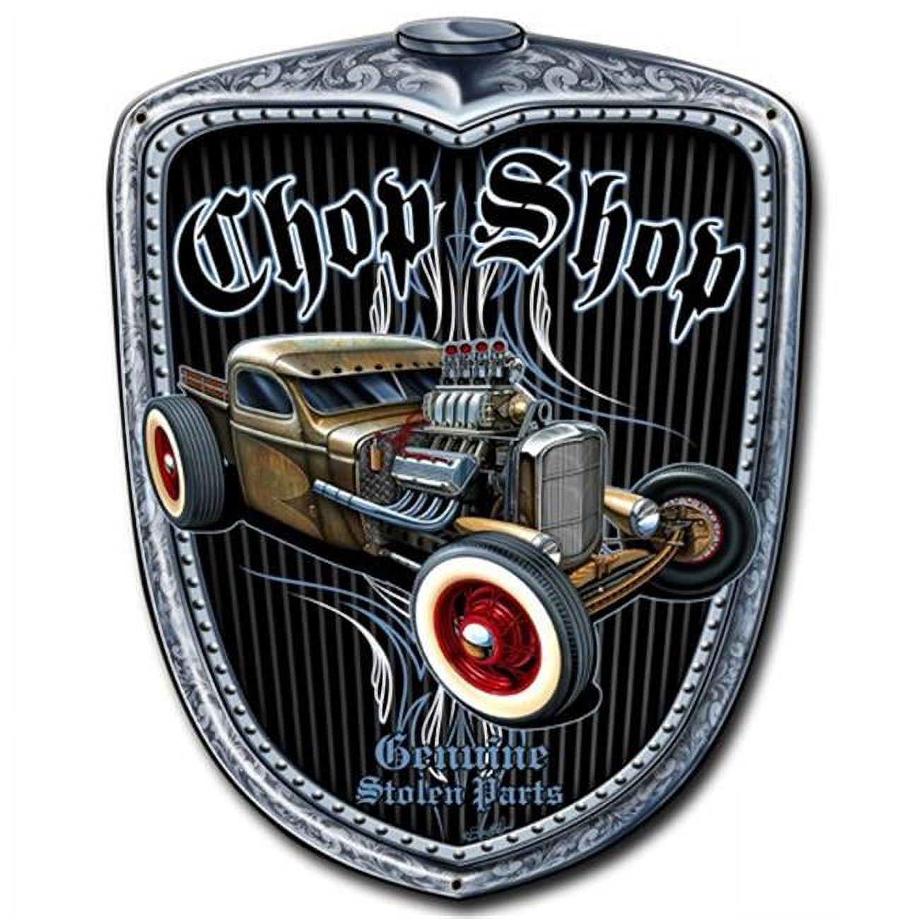 Past Time Signs SM394 Steve McDonald Chop Shop Grill Metal Sign - 11 x ...