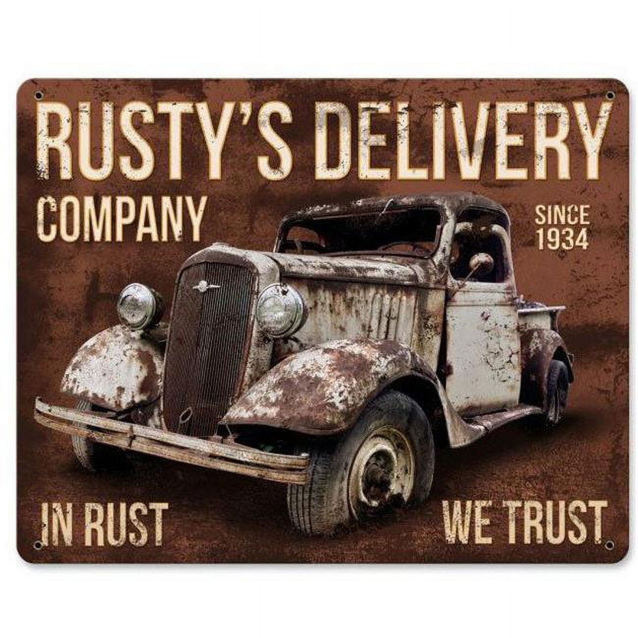 Past Time Signs SOL019 12 x 12 in. In Rust We Trust Satin Metal Sign ...