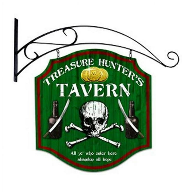 Past Time Signs Treasure Hunter Bar And Alcohol Double Sided Custom ...