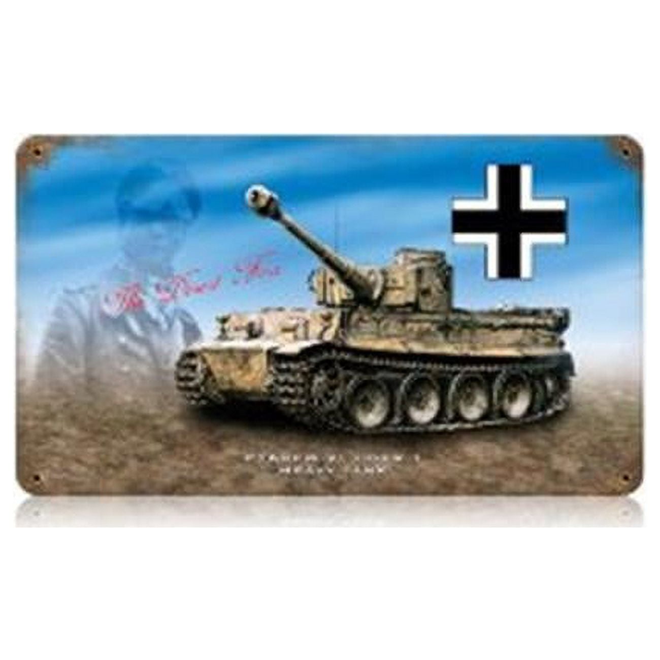 Past Time Signs V116 Rommel Tiger Axis Military Vintage Metal Sign ...