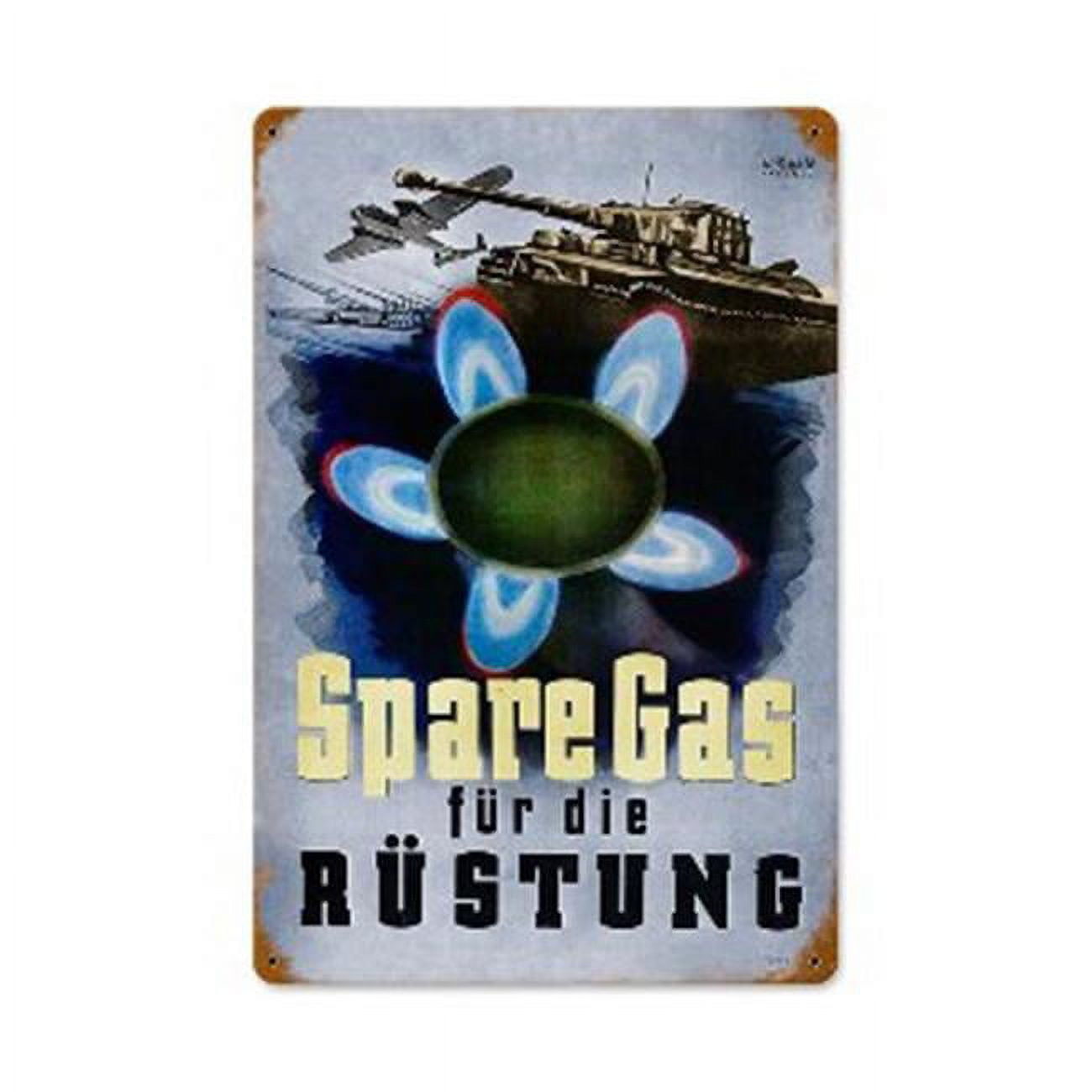 Past Time Signs V772 Spare Gas Axis Military Vintage Metal Sign ...