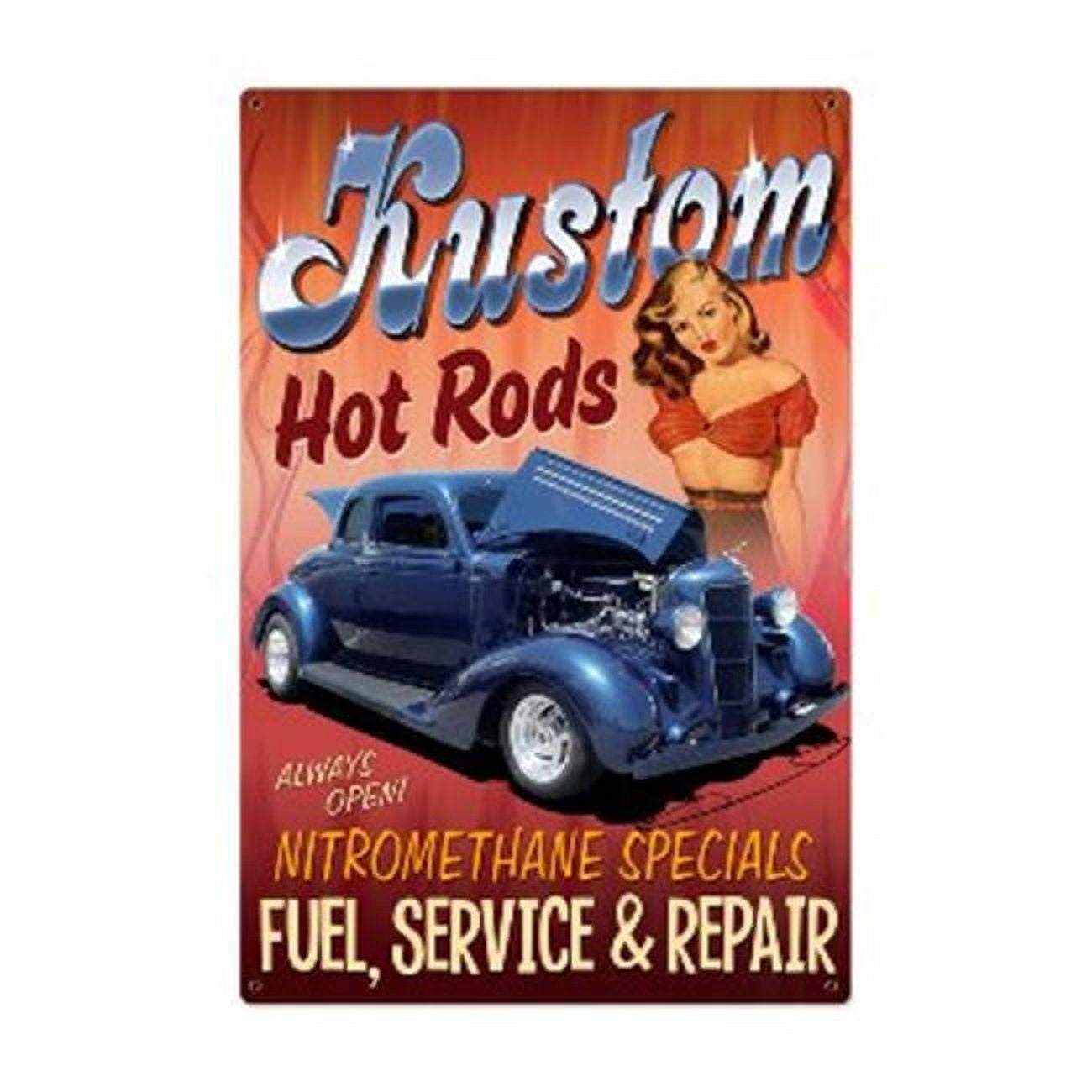 Past Time Signs VXL028 Kustom Hot Rods Automotive Metal Sign - Walmart.com