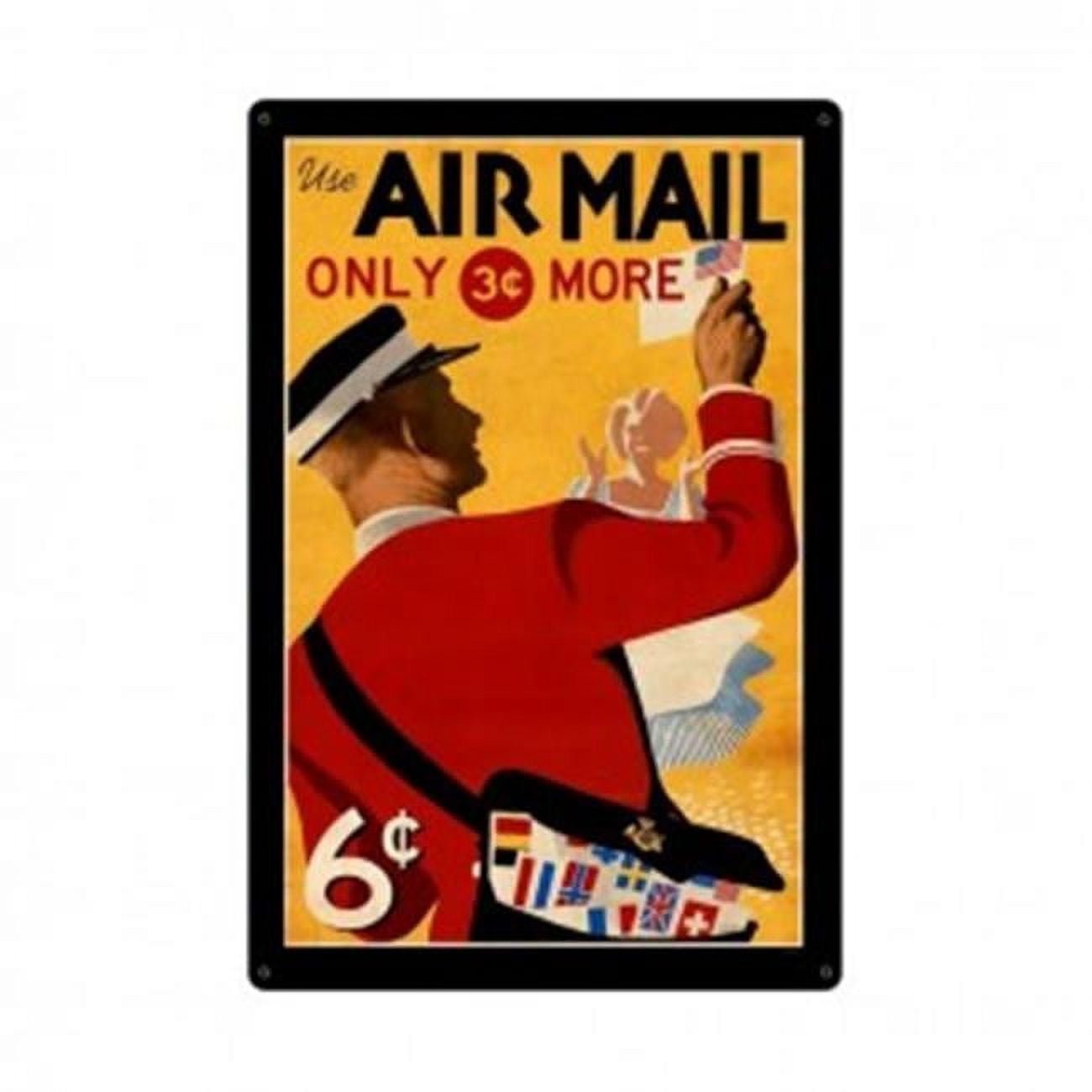 Past Time Signs VXL157 Air Mail Postage Stamp Metal Sign - Walmart.com