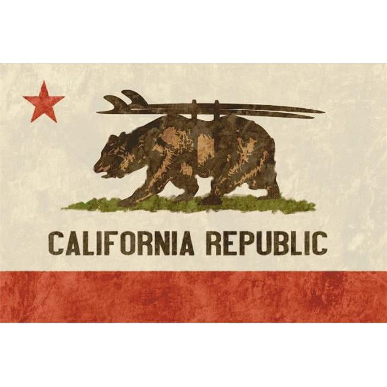 Past Time Signs WADE119 36 x 24 in. California Republic Metal Sign ...