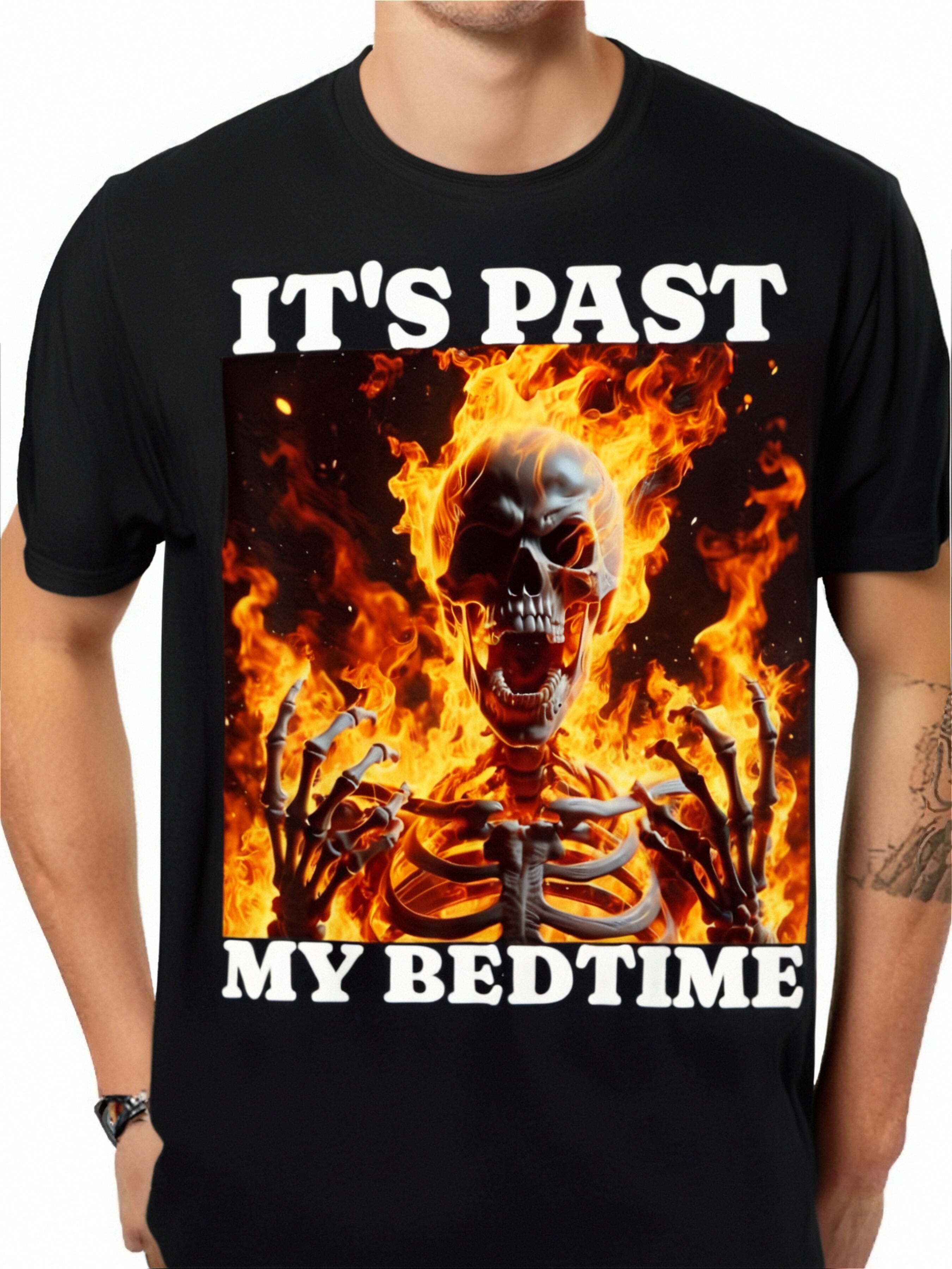Past bedtime, skull memes, fire, irony, exhaustion, T-shirts, new ...