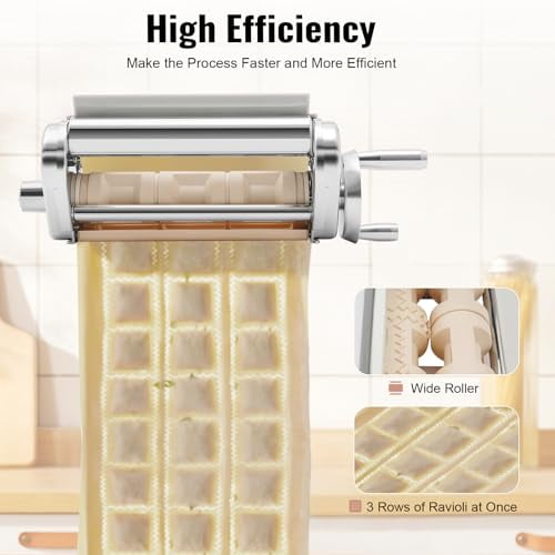 Pasta Attachment,Ravioli Attachment, Spaghetti Cutter and Ravioli Maker ...