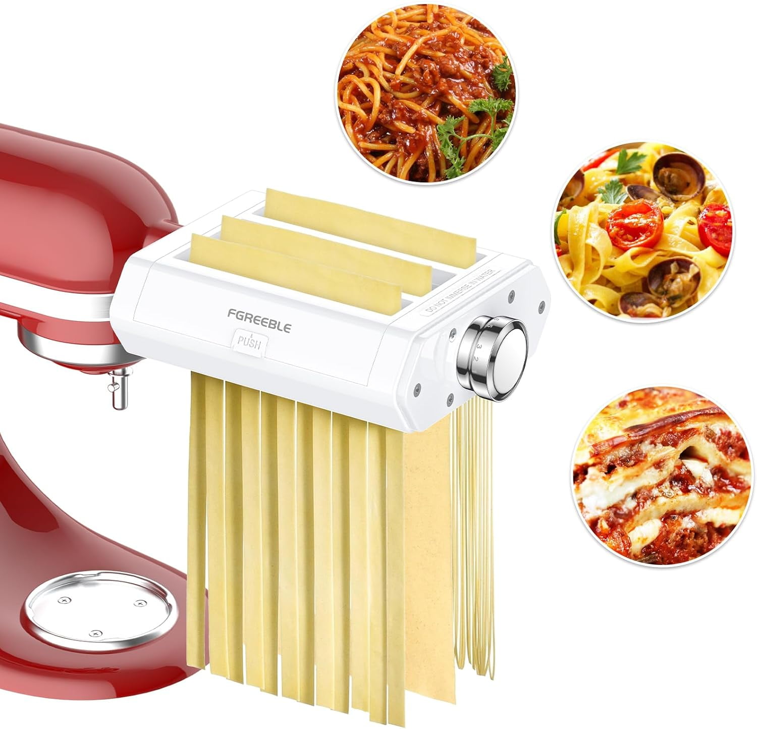 Pasta Attachment for KitchenAid Stand Mixer, 3-1 Pasta Maker Machine ...