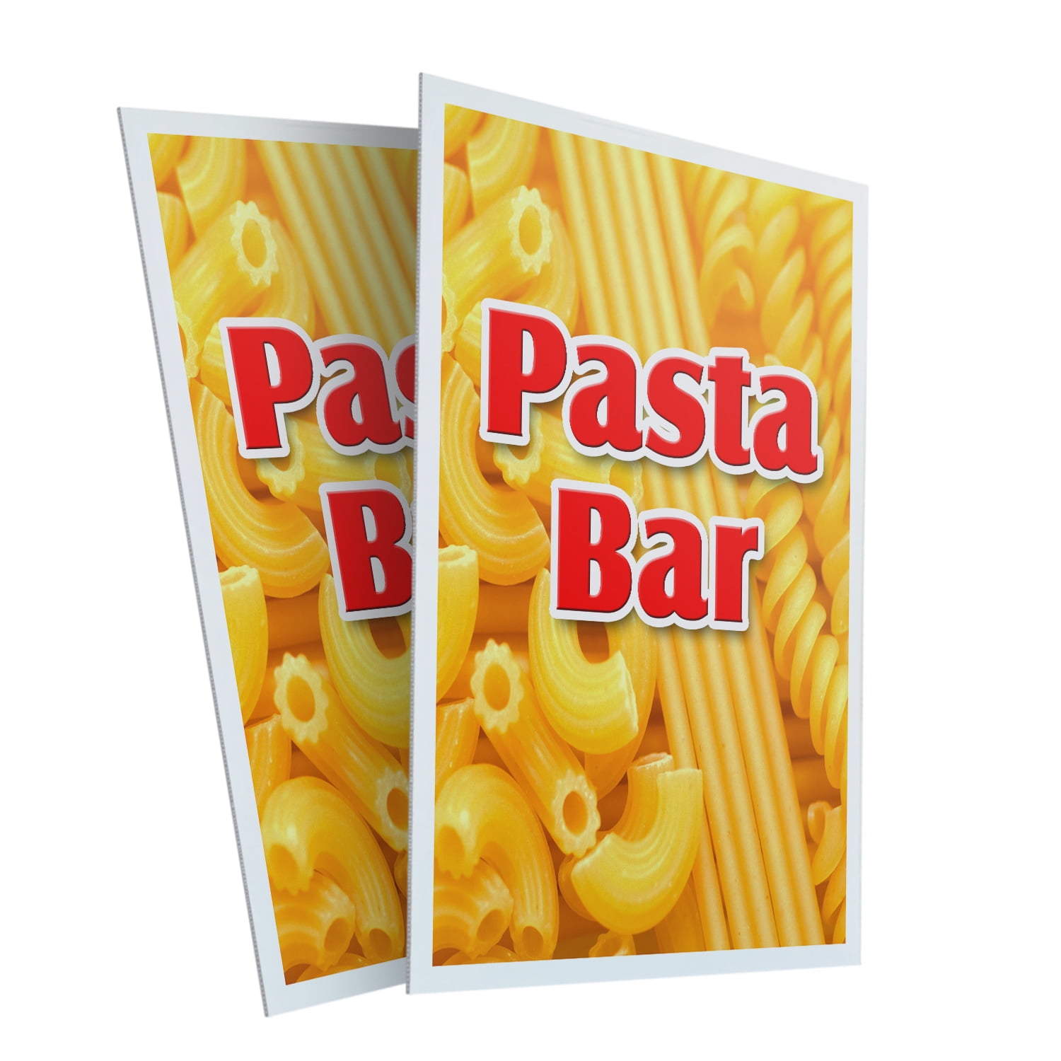 Pasta Bar (2-PACK) 24" x 36" Plastic Signs | Sign Insert 4mm Corrugated ...