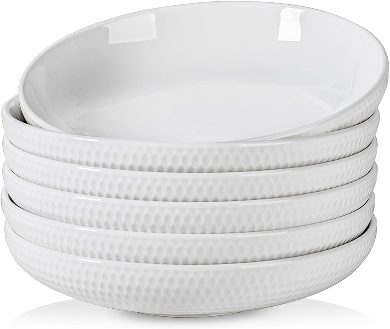 Pasta Bowls, 34 Ounce Large Salad Serving Bowls, 8.5'' Plates Bowls Set ...