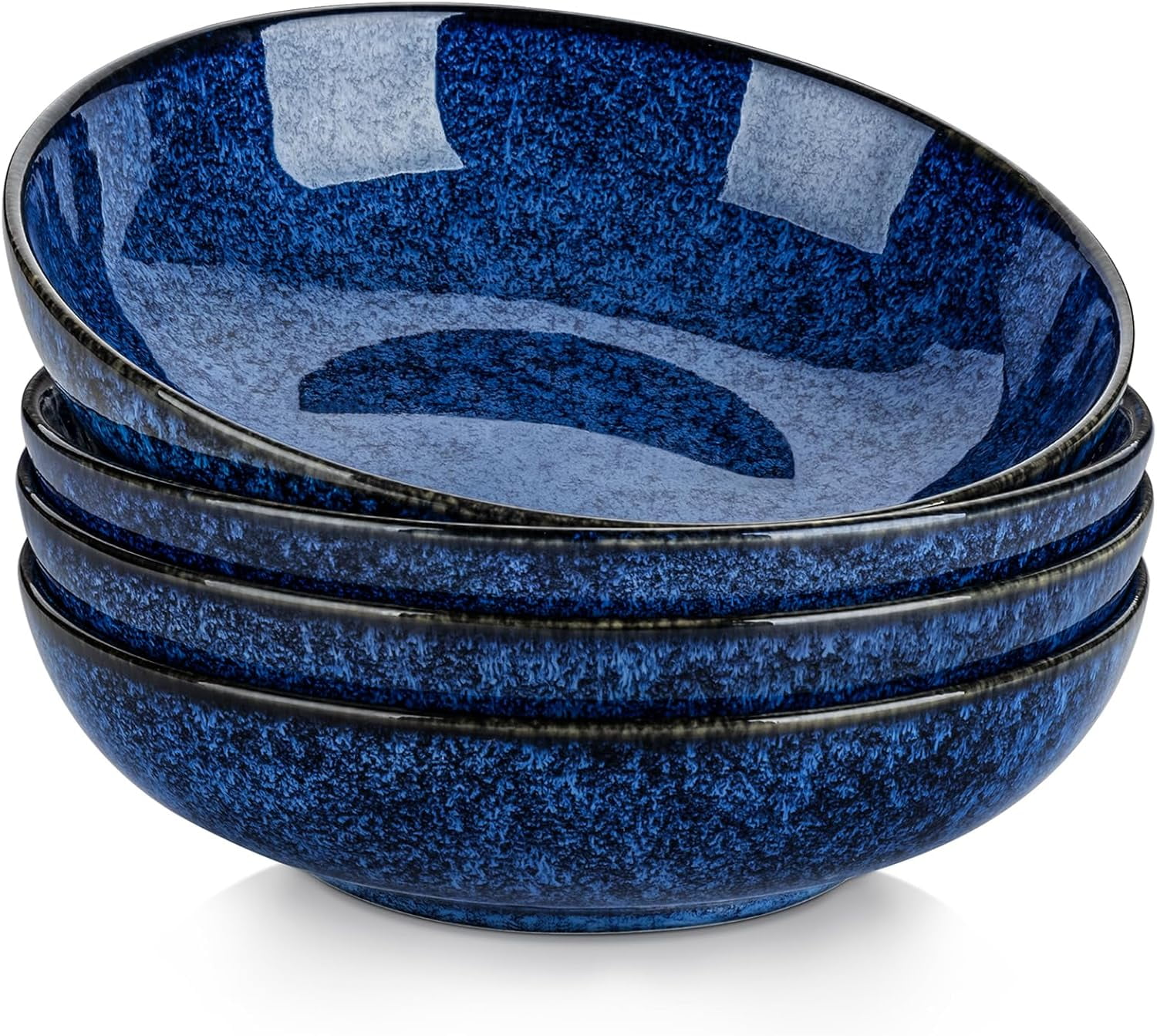Pasta Bowls Set of 4, 38 Oz Ceramic Salad Plate Bowls for Serving ...