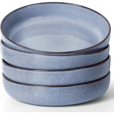 Bico Nordic Village Ceramic 35oz Dinner Bowls, Set of 4, for Pasta ...