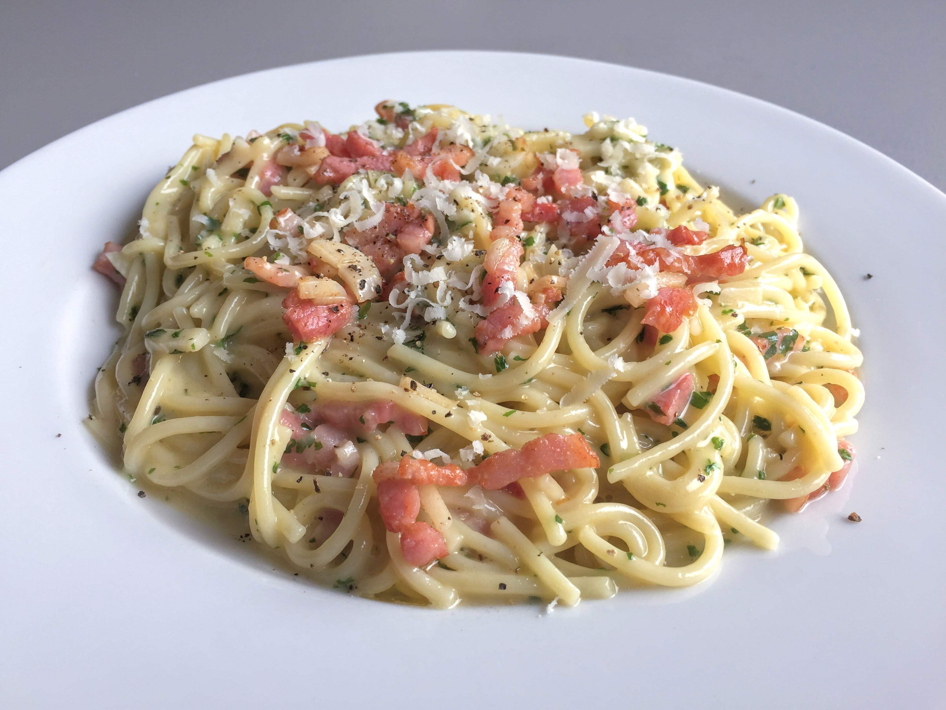 Pasta Carbonara Bacon Glossy Poster Picture Photo Print Banner ...