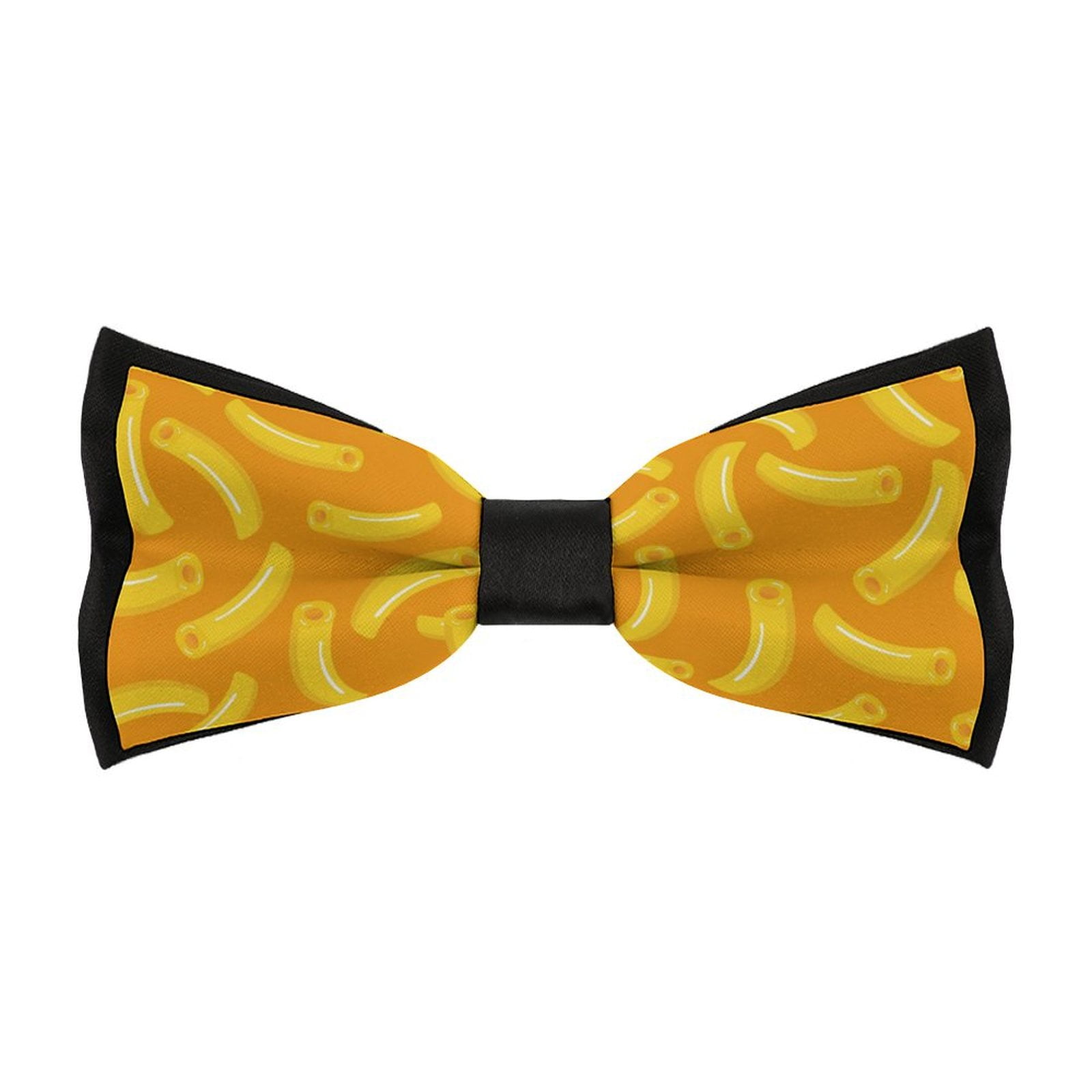 Pasta Cheese Food Pattern Bow Tie Necktie Silk Ties For Men Casual Neck ...