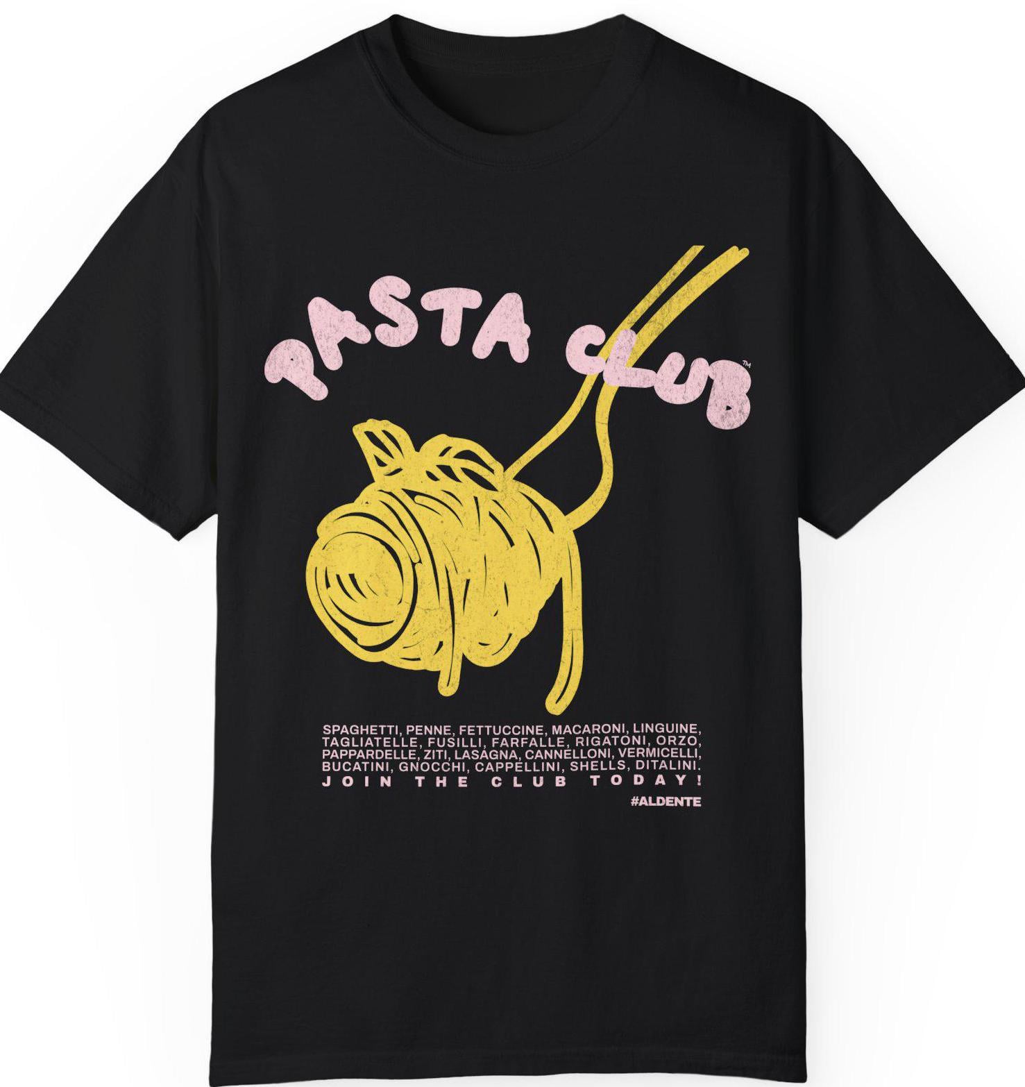 Pasta Club T-Shirt - Retro Italian Food Graphic Tee, 90s Aesthetic Gift ...