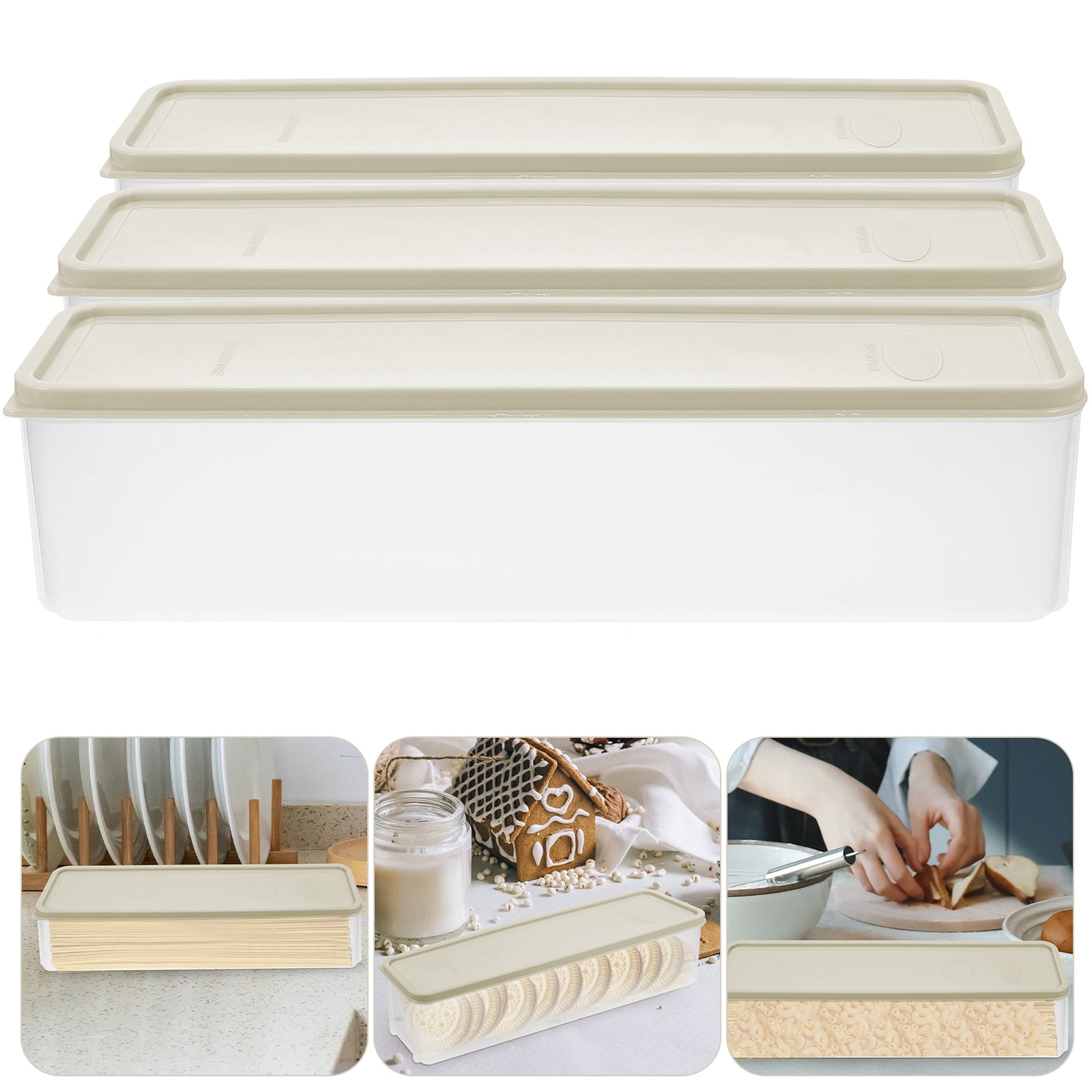 Pasta Containers For Pantry,6 Pcs Pasta Storage Containers with Lid ...