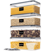 Komax Set-of-2 Pasta Containers, Airtight Spaghetti Storage, 77-oz ...