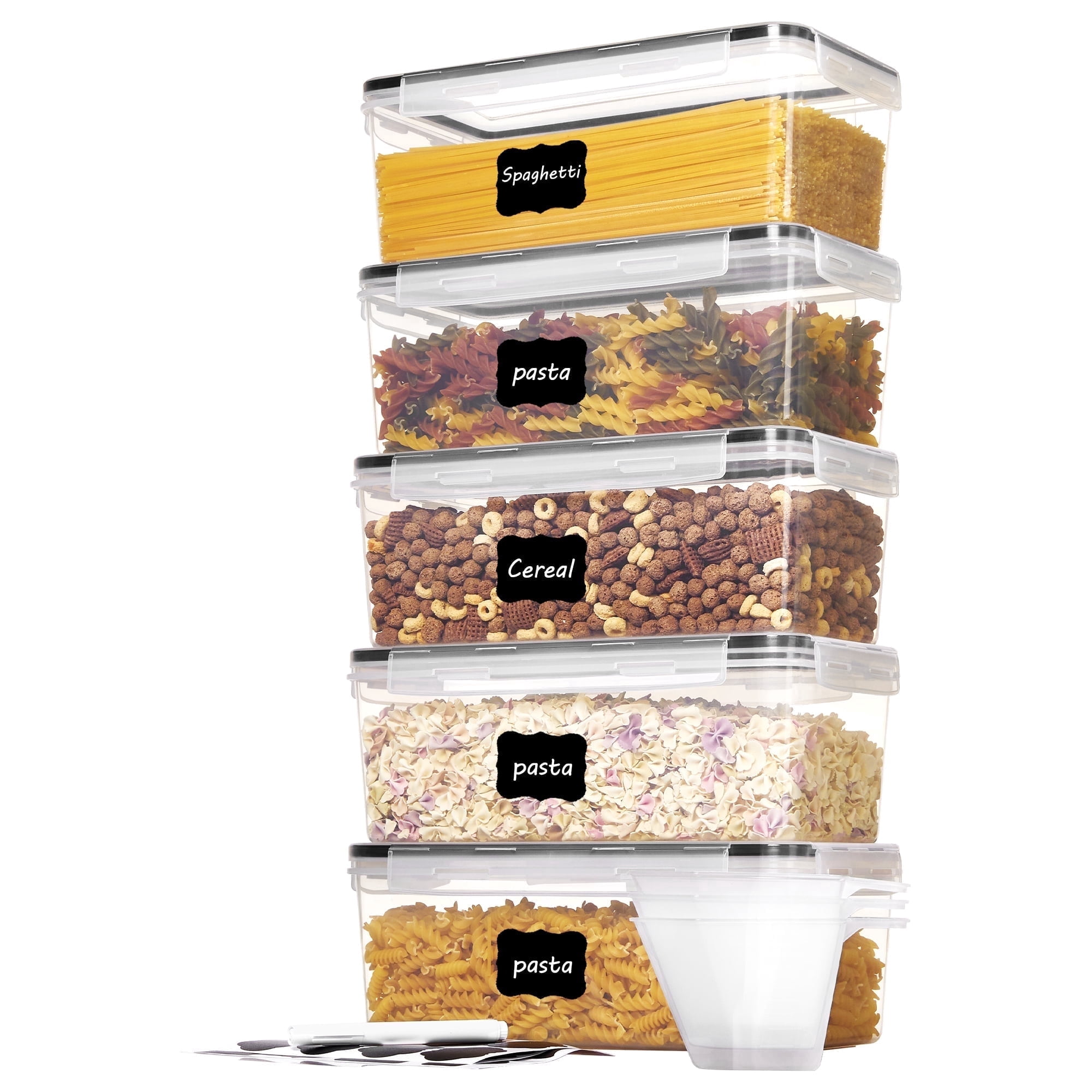 Vtopmart Pasta Containers, 5 PCS Food Storage Containers with Airtight ...