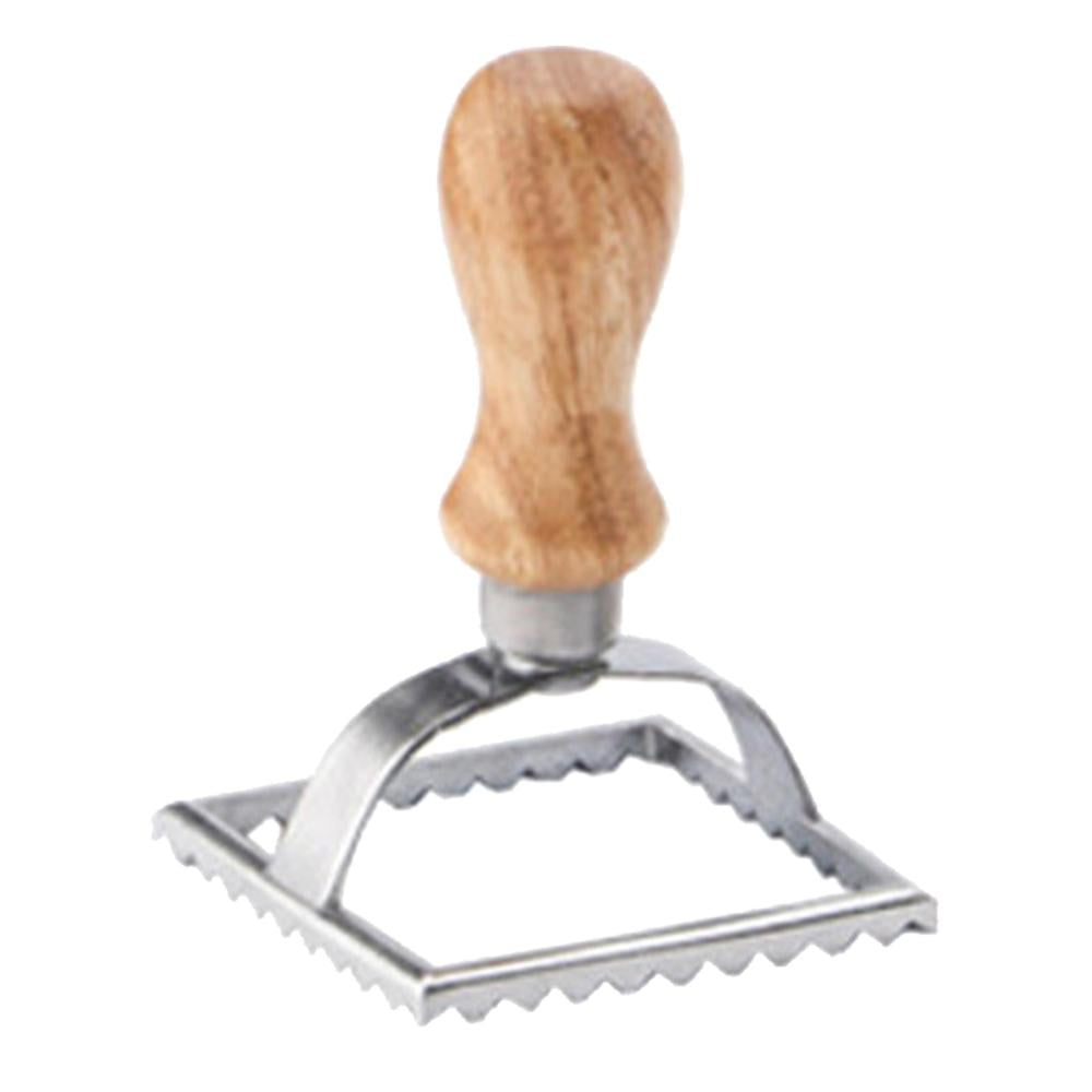 Pasta Cutter | Biscuit Mold with Wooden Handle and Fluted Edge ...
