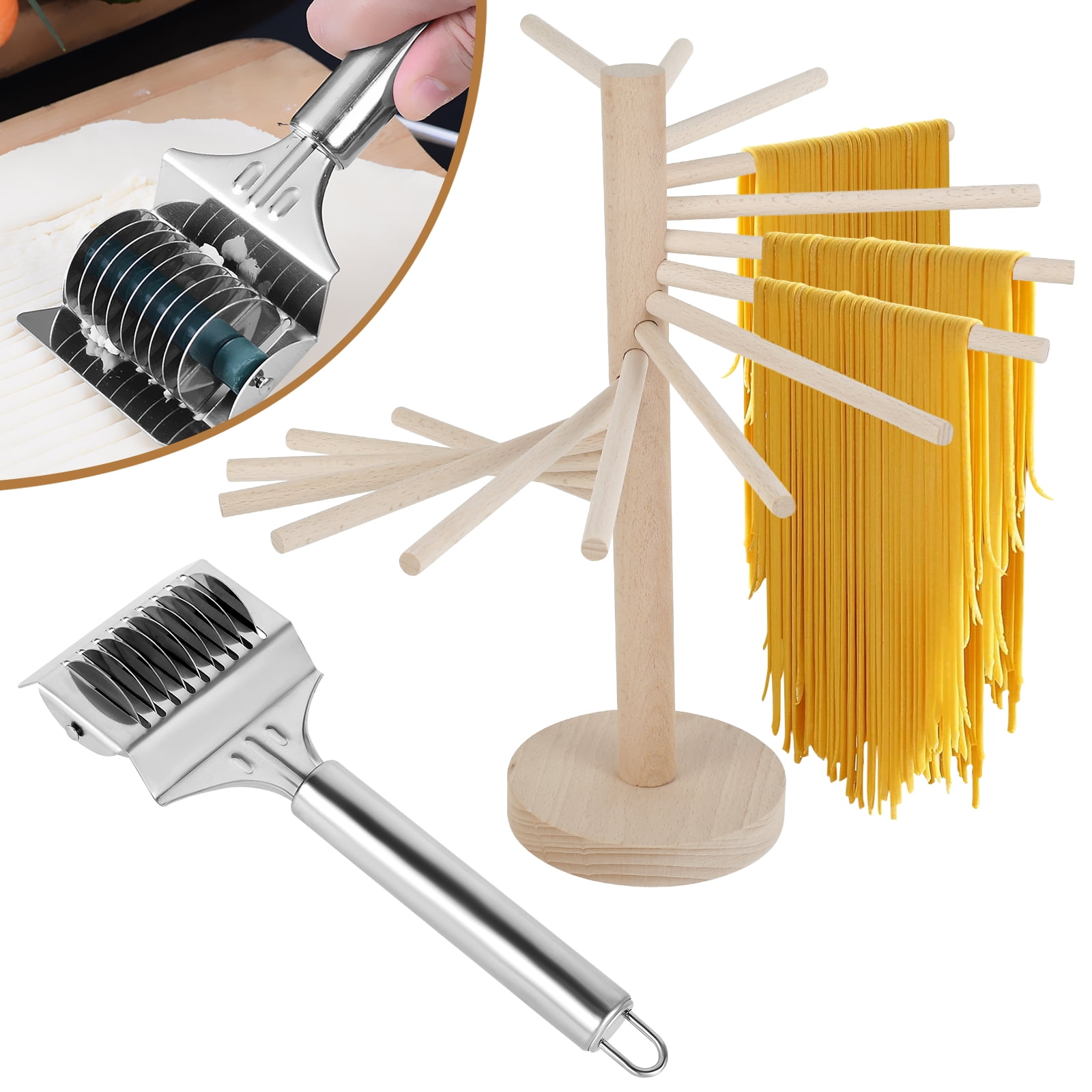 Pasta Drying Rack Large Dryer Rack Multipurpose Wood Spaghetti Stand ...