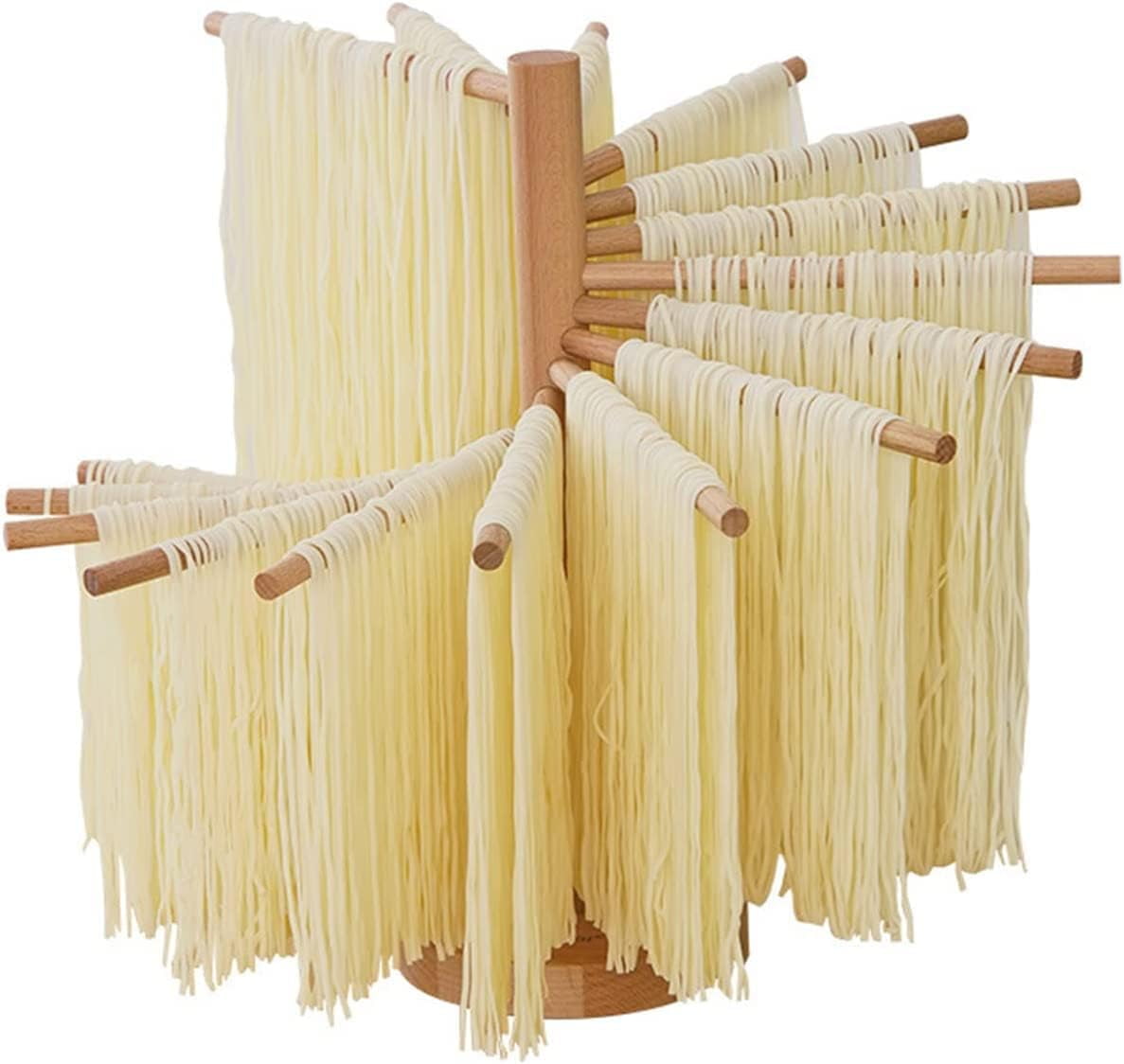 Pasta Drying Rack with Transfer Wand and 16 Bars, noodle drying rack ...