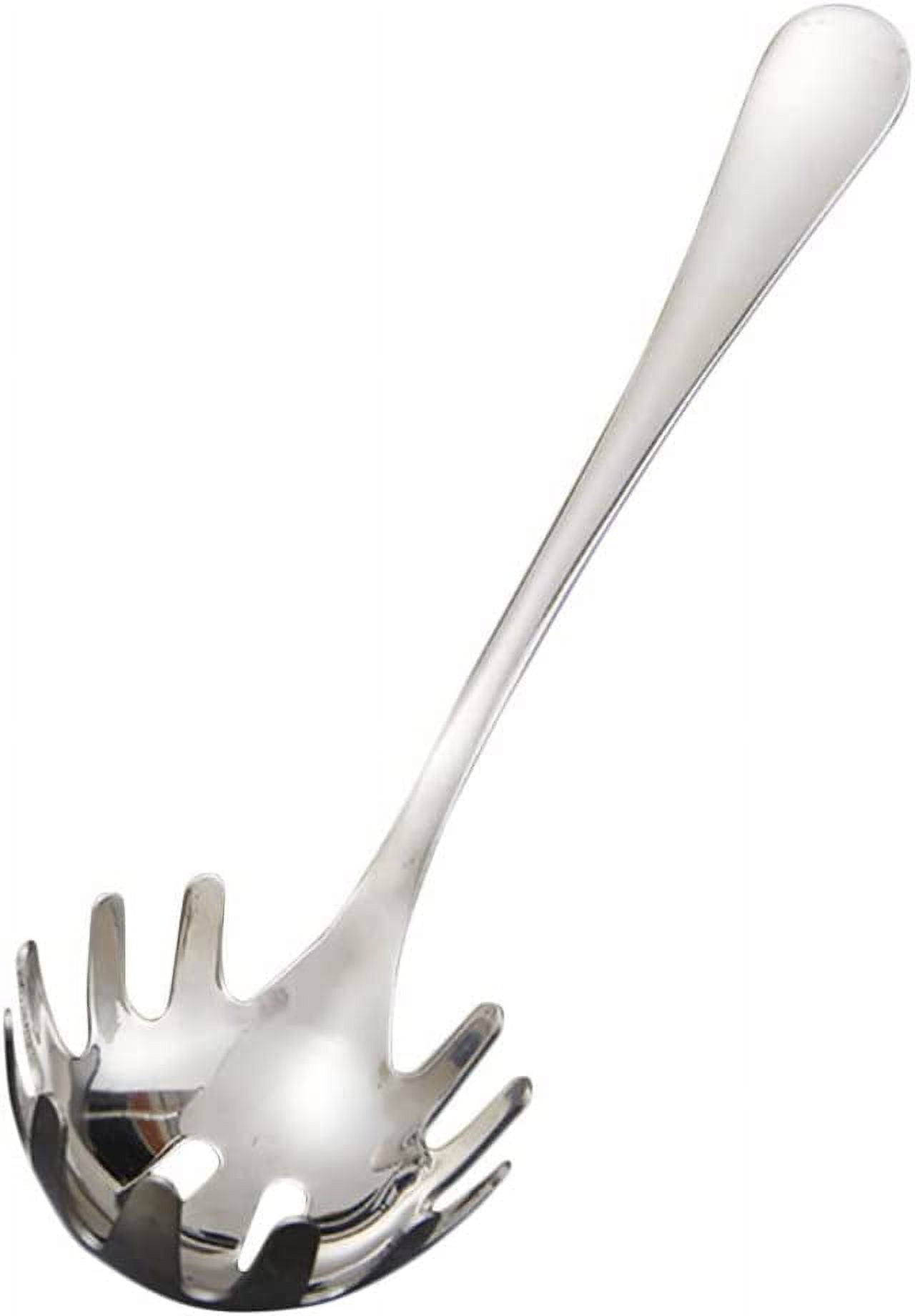 Pasta Fork Spoon Slotted Spaghetti Sever Strainer Stainless Steel Claw ...