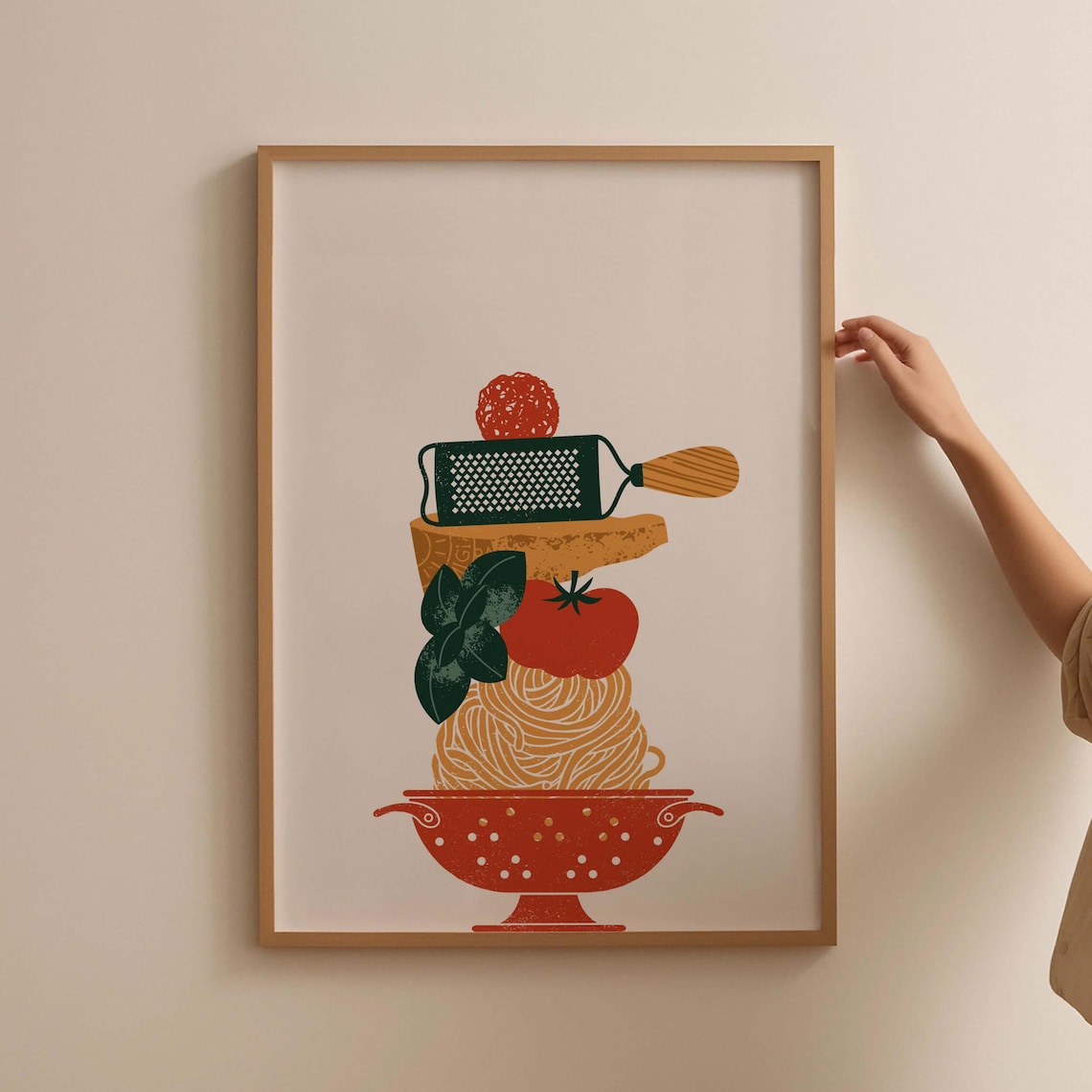 Pasta Kitchen Wall Art, Spaghetti Kitchen Print, Italian Kitchen Poster ...