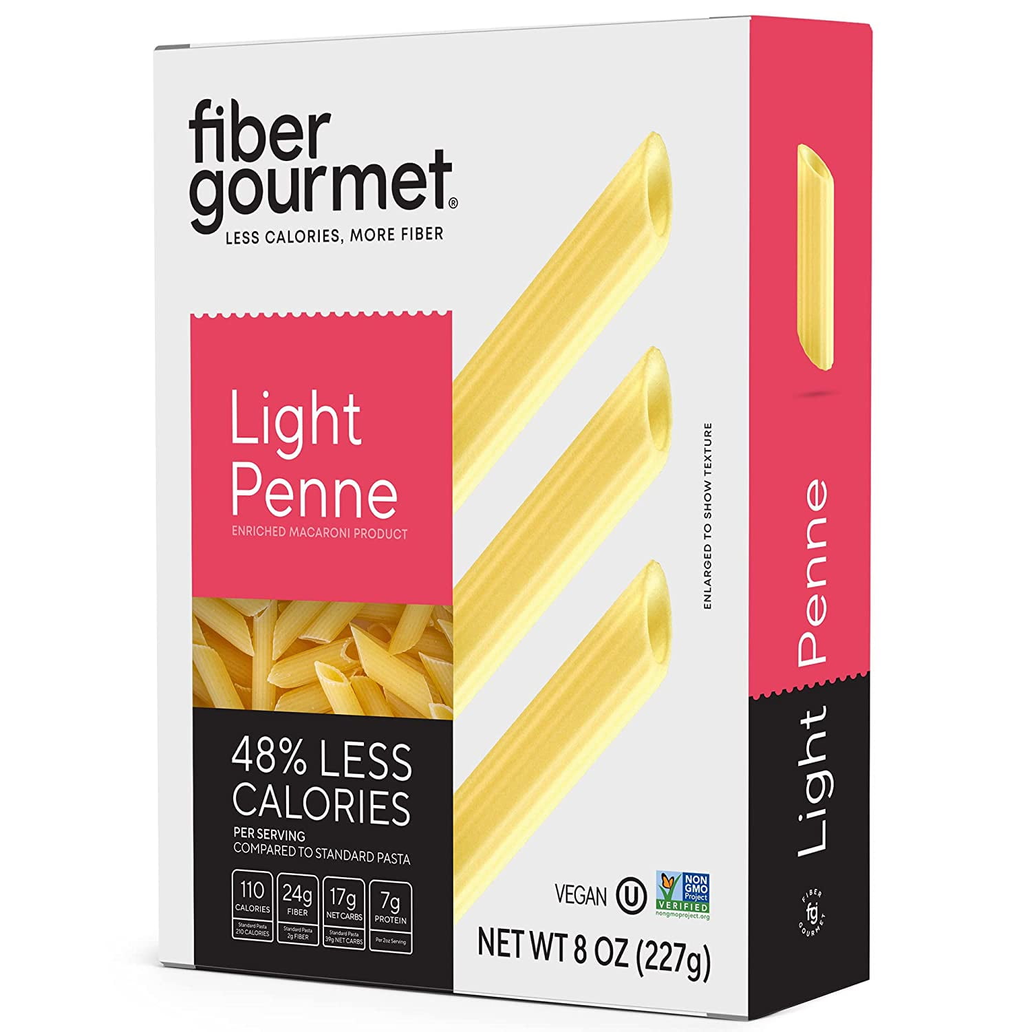 Pasta - Light Penne Pasta - Low Net Carb, Fiber-Rich, Low Calorie ...