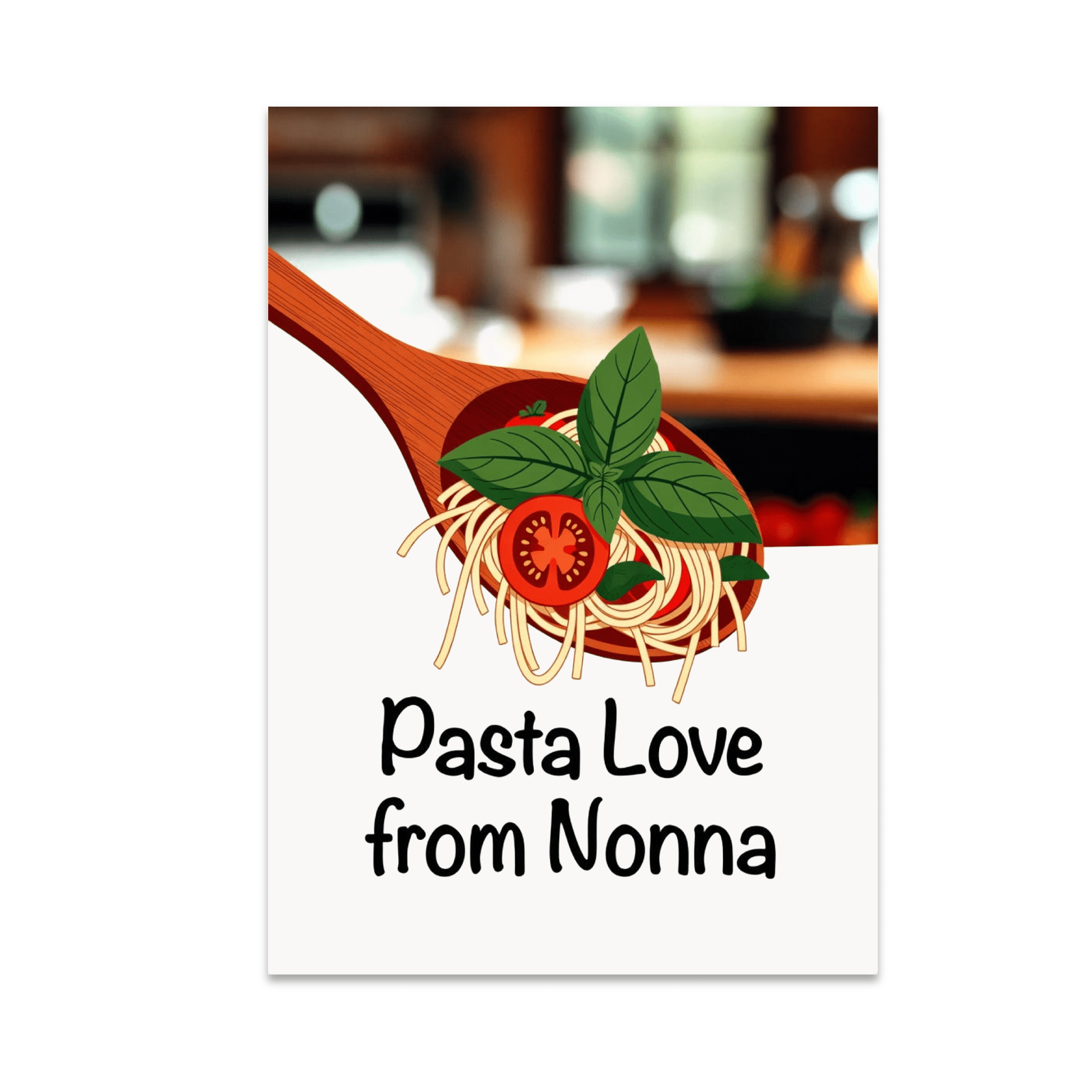 Pasta Love from Nonna - Italian Kitchen Decor - 13x19 Poster Print ...