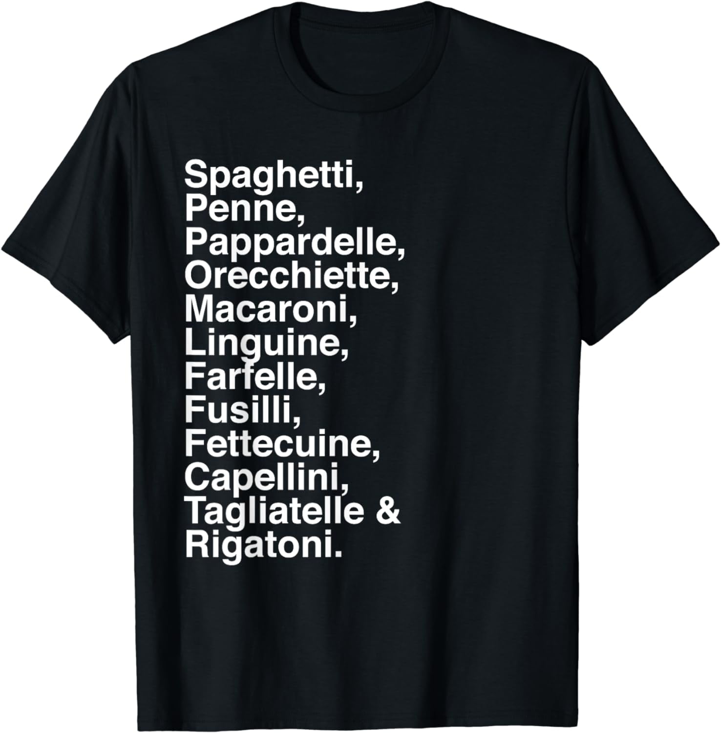 Pasta Lover's: Spaghetti, Penne, Macaroni-Fun Foodie Gift T-Shirt ...