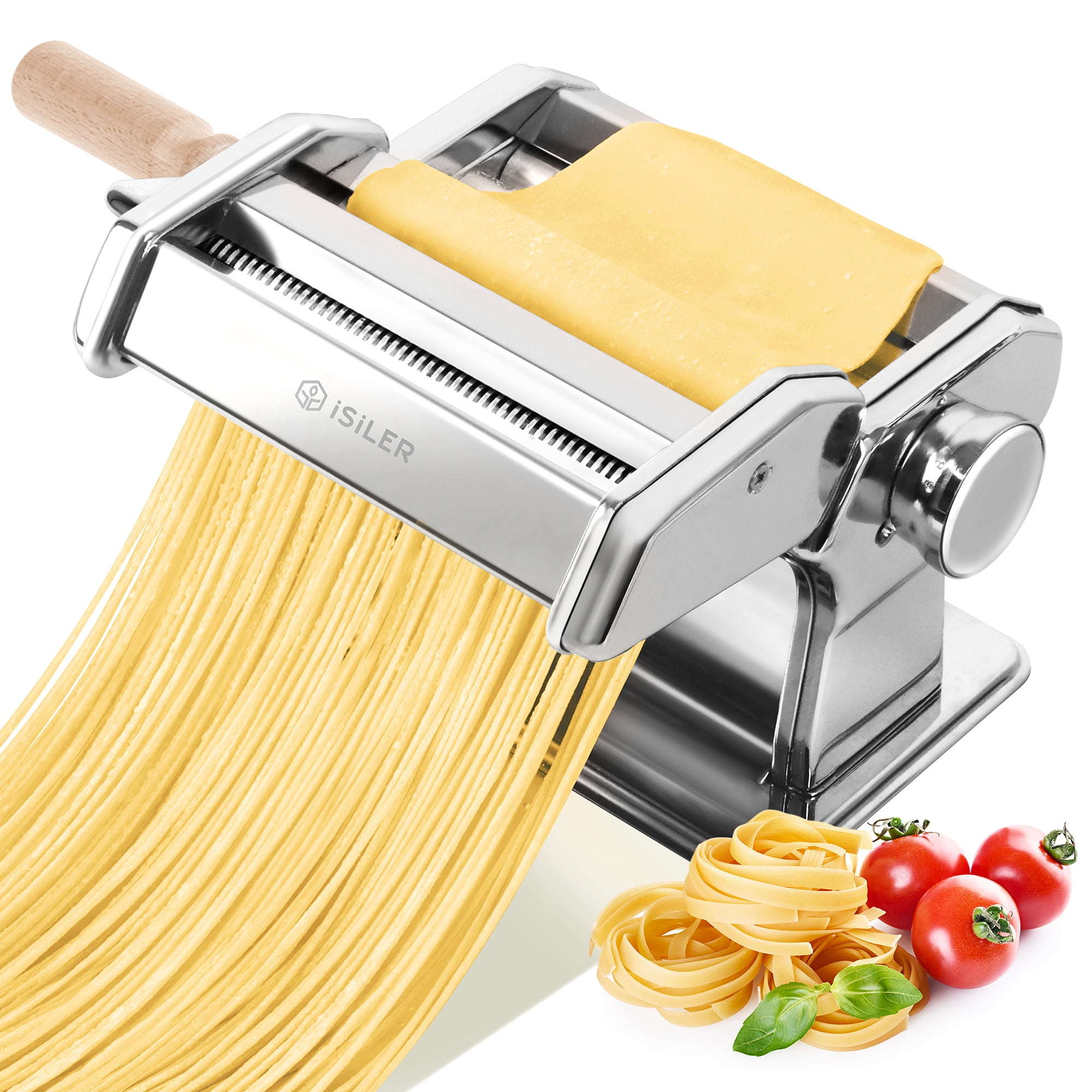 iSiLER Pasta Maker, 7 Thickness Settings, Adjustable Roller, Food-Grade ...