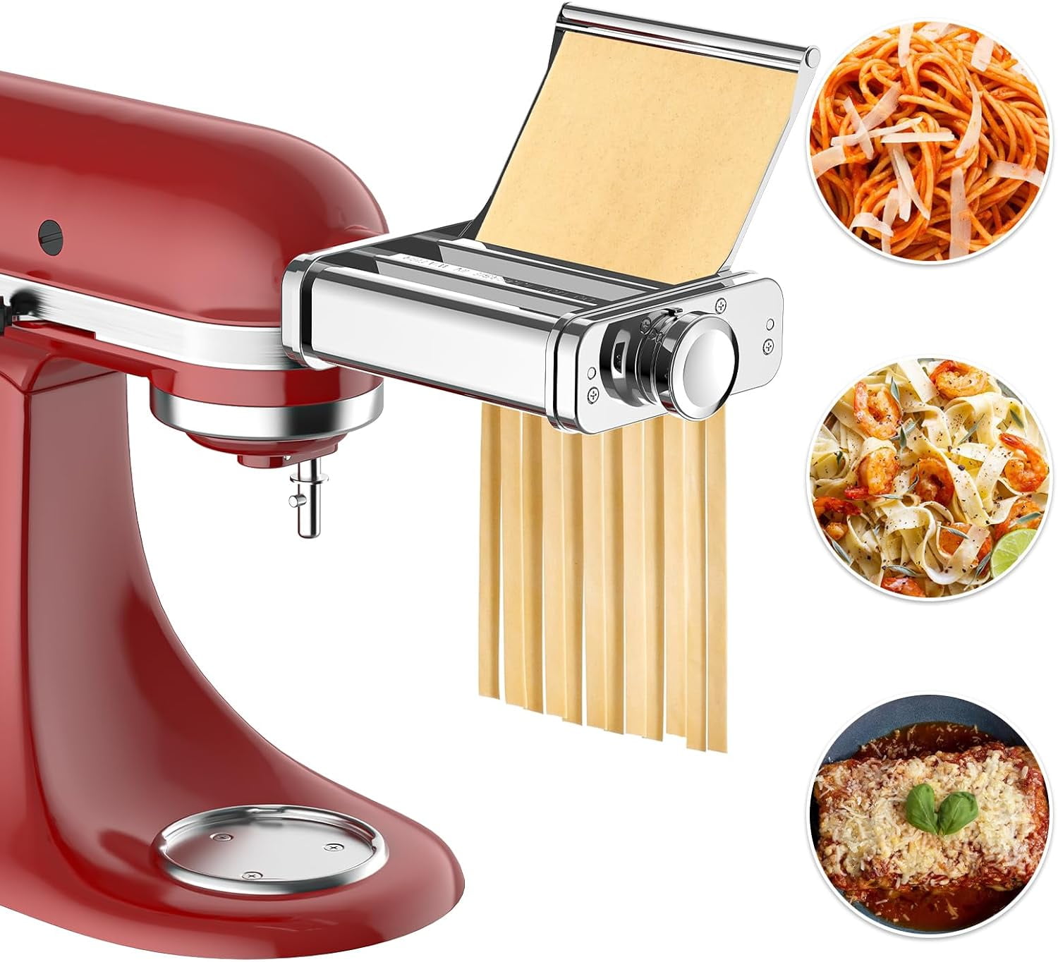 Pasta Maker Attachment for KitchenAid Stand Mixer, 3-in-1 Pasta Maker ...