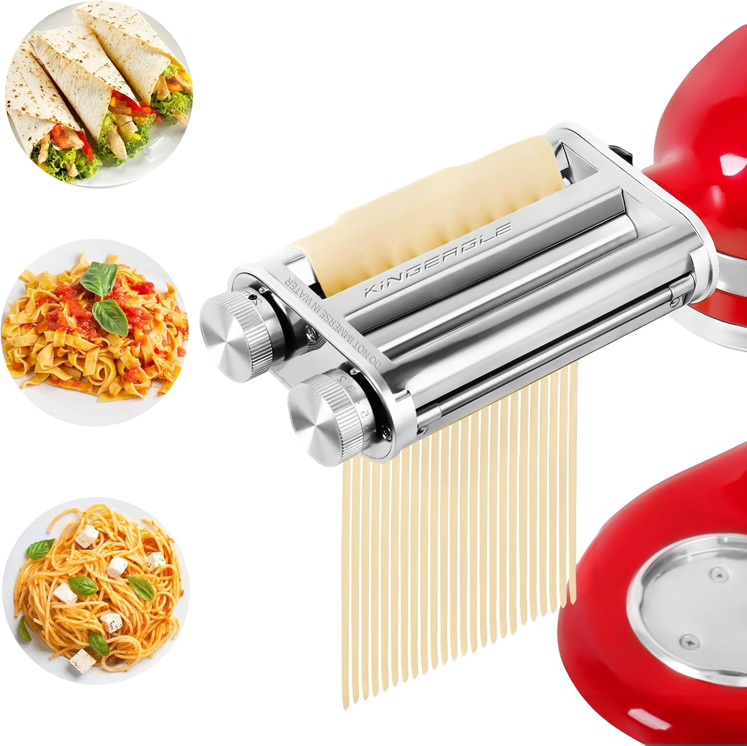 Pasta Maker Attachment for Mixers, Attachments 3 in 1 Set Included ...