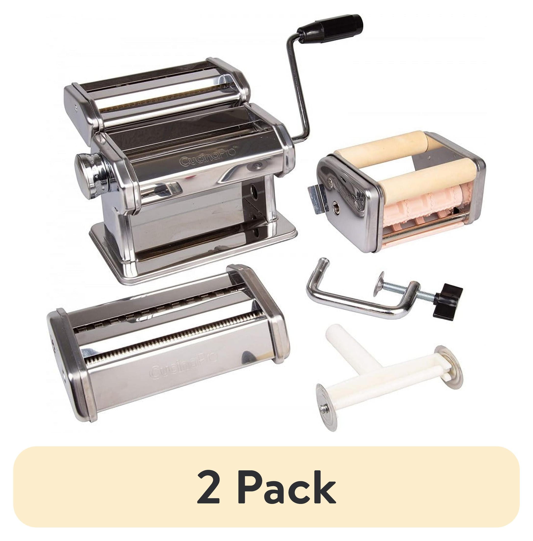 (2 pack) Cucina Pro Pasta Maker Deluxe Set 5 pc Premium Stainless Steel ...