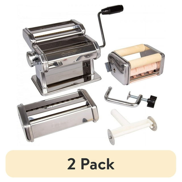 (2 pack) Cucina Pro Pasta Maker Deluxe Set 5 pc Premium Stainless Steel ...