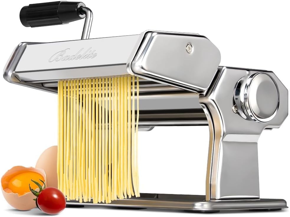 Pasta Maker Machine 150 Manual with Roller & Cutter Adjustable 9 ...