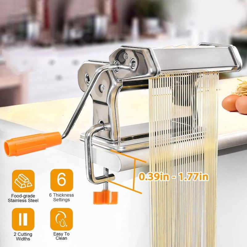 Pasta Maker Machine Heavy Duty Chrome Coated Steel Construction with ...