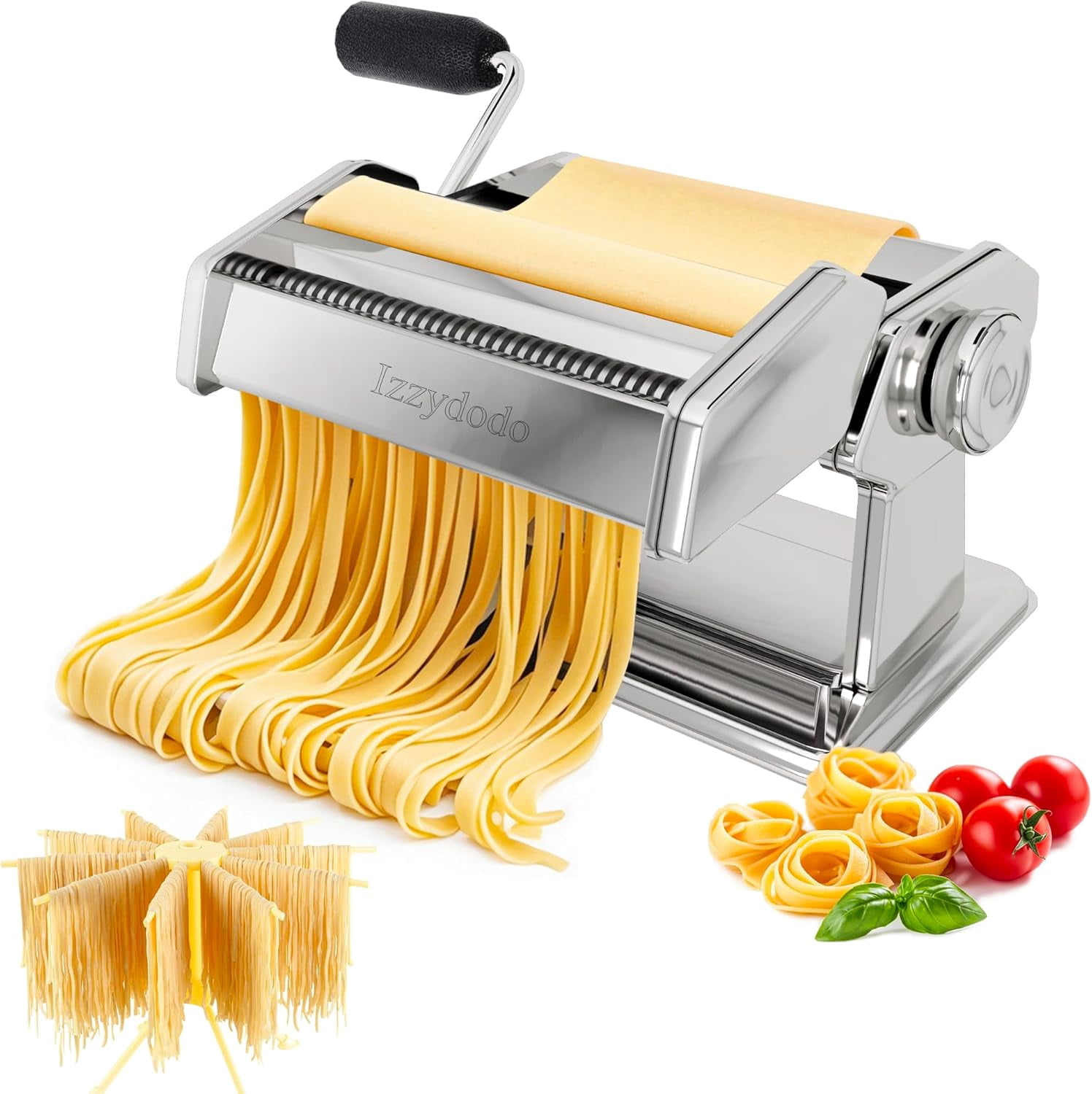 Pasta Maker Set Noodle Machine with 2-in-1 Roller & Cutter, Drying Rack ...