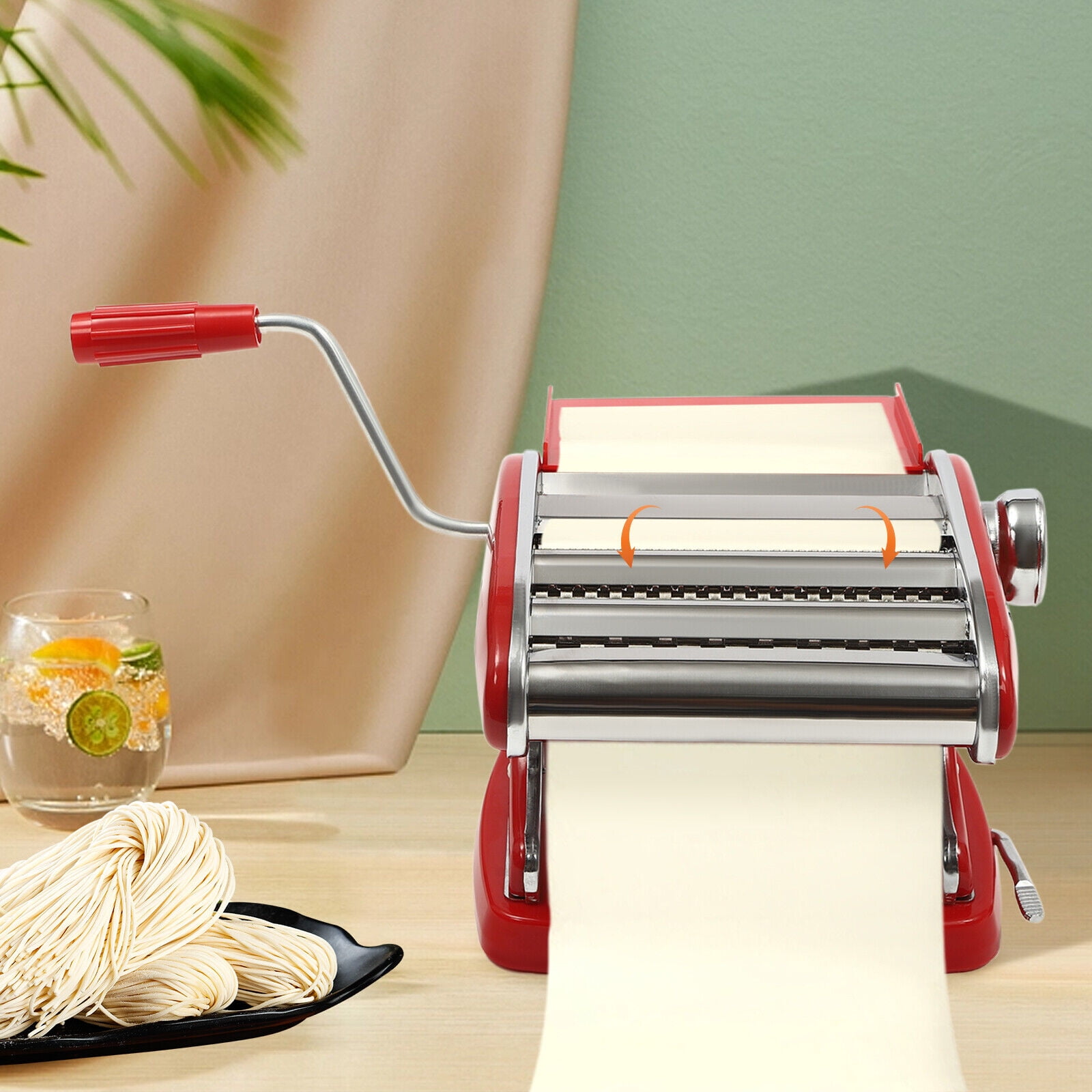 Pasta Maker Stainless Steel Pasta Machine & 6 Adjustable Thickness ...