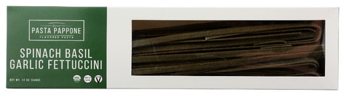 Pasta Pappone Pasta Fettuccine Spinach Basil Garlic 12 oz (Pack Of 12 ...
